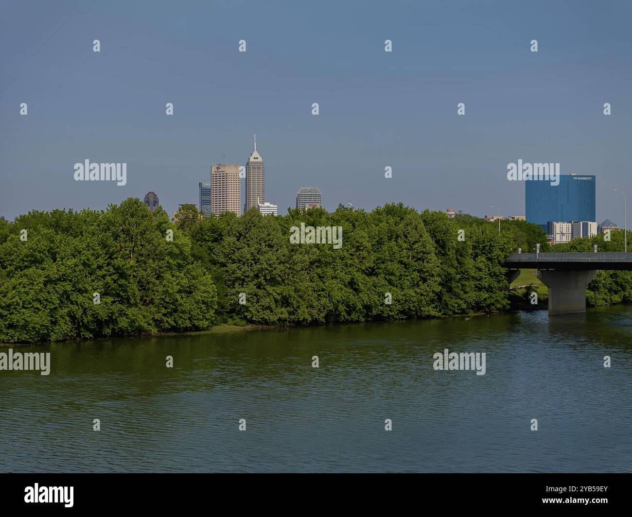 Aerial view of Indianapolis, colloquially known as Indy, is the state ...