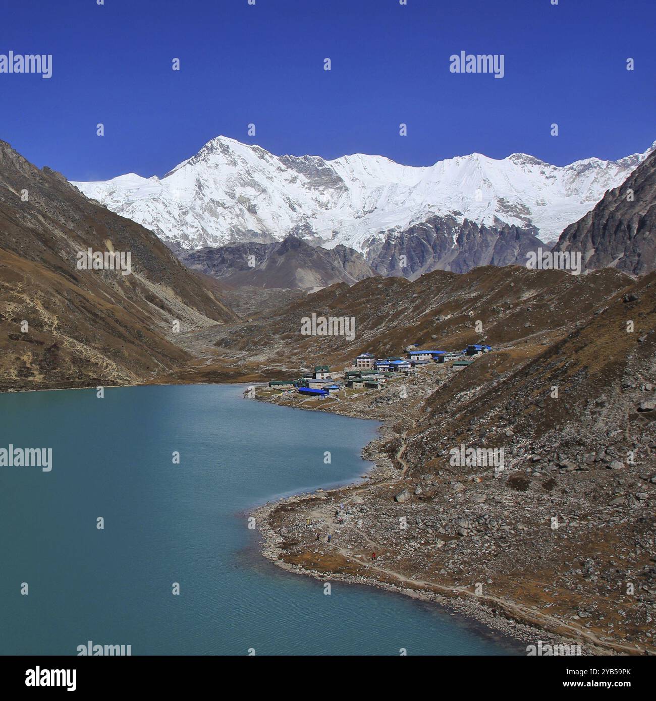 Gokyo Valley and Mount Cho Oyu, Nepal, Asia Stock Photo - Alamy