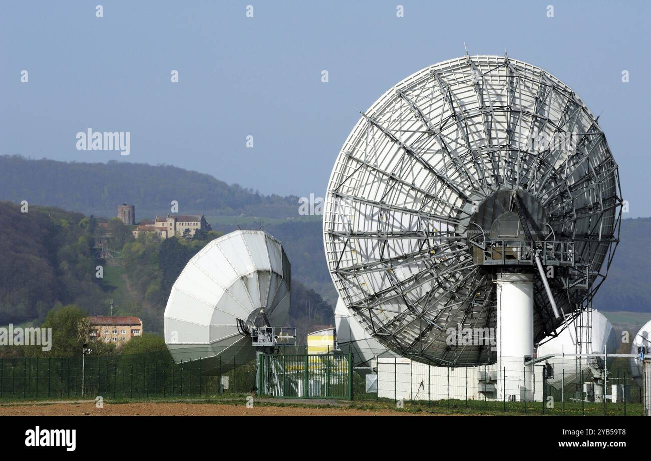 Fuchsstadt earth station Stock Photo - Alamy