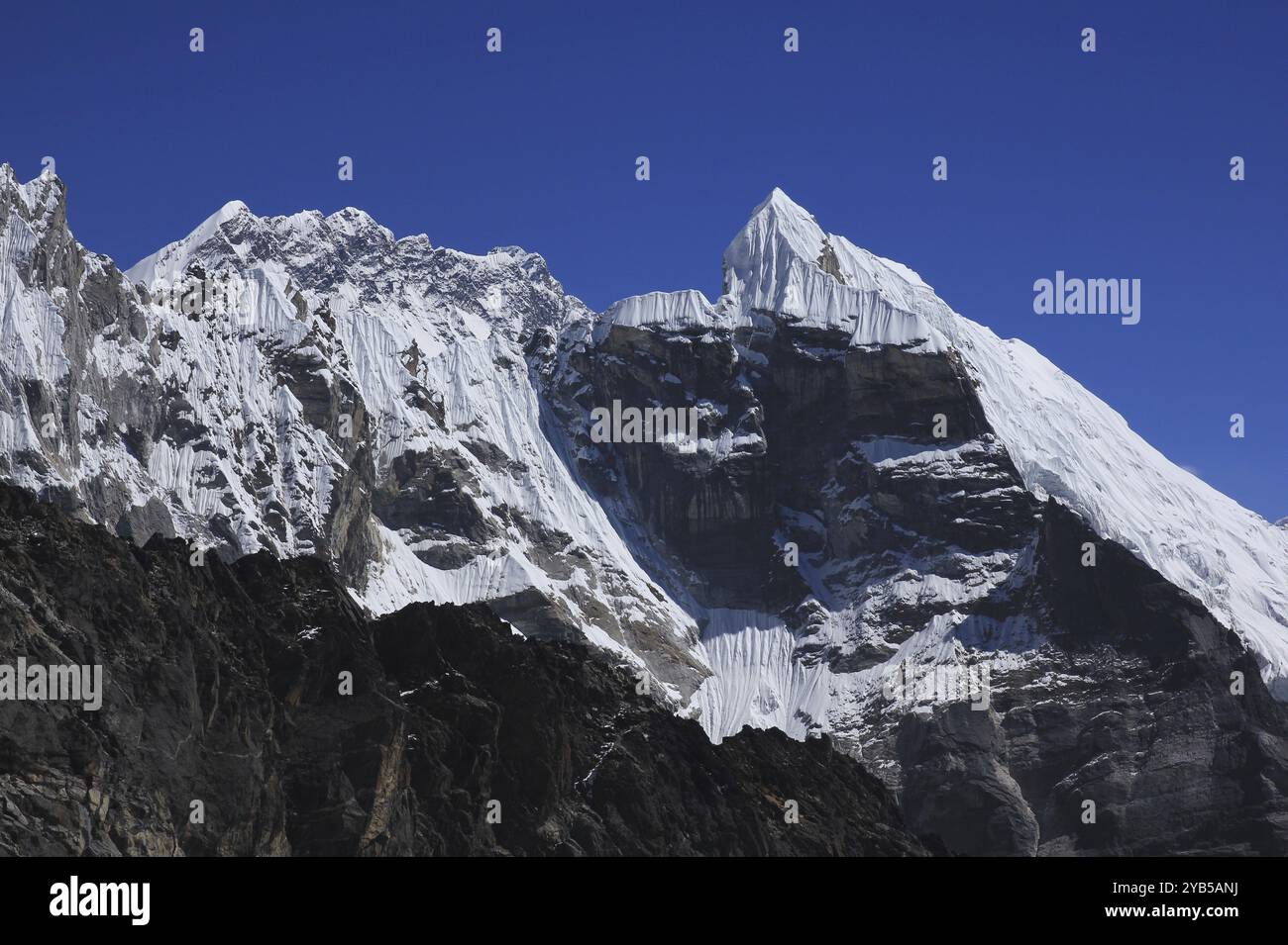 Mount Lobuche seen from Cho la pass, Nepal, Asia Stock Photo - Alamy