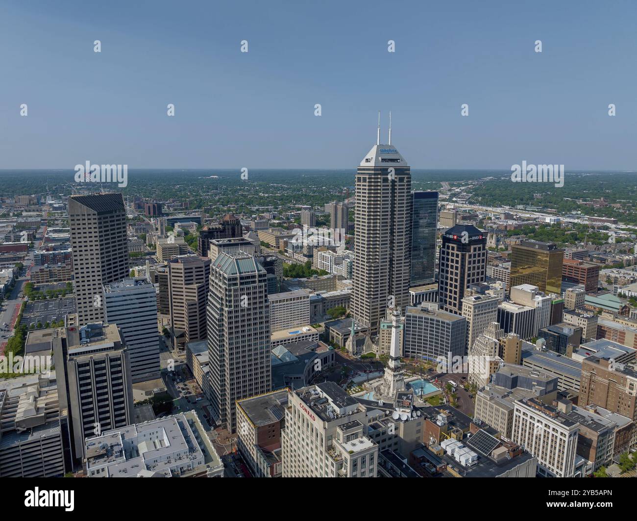 Aerial view of Indianapolis, colloquially known as Indy, is the state ...