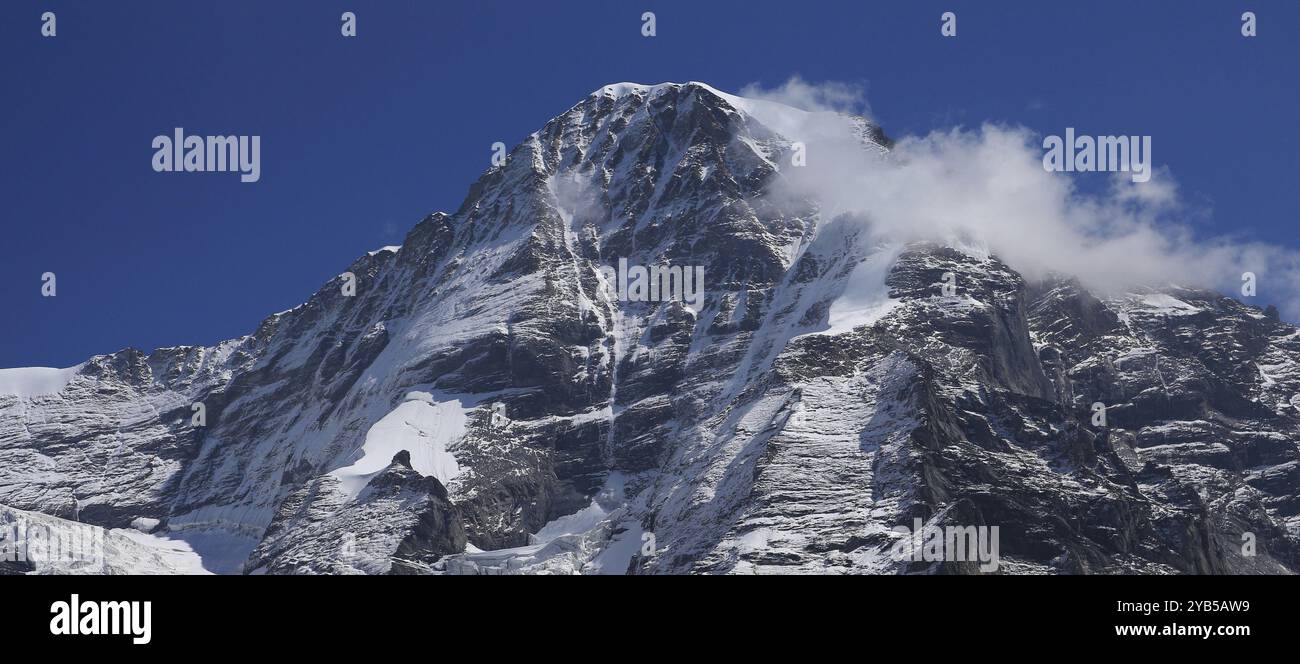Summit of the Monch, mountain in the Bernese Oberland Stock Photo - Alamy