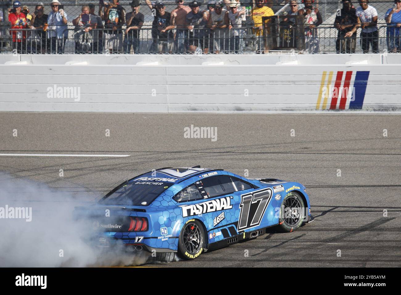 NASCAR Cup Series Driver, Chris Buescher (17) wins the Cook Out 400 at ...