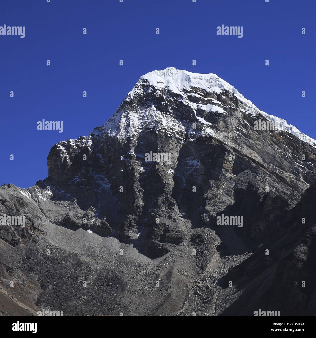 Azure blue sky over a peak near Gokyo, Nepal, Asia Stock Photo - Alamy