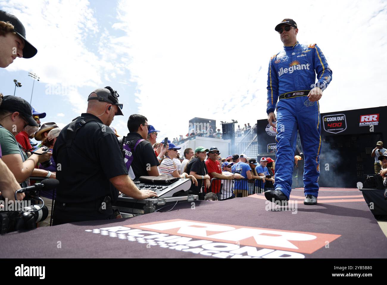 NASCAR Cup Series Driver, Eric Jones (43) races for the Cook Out 400 at ...