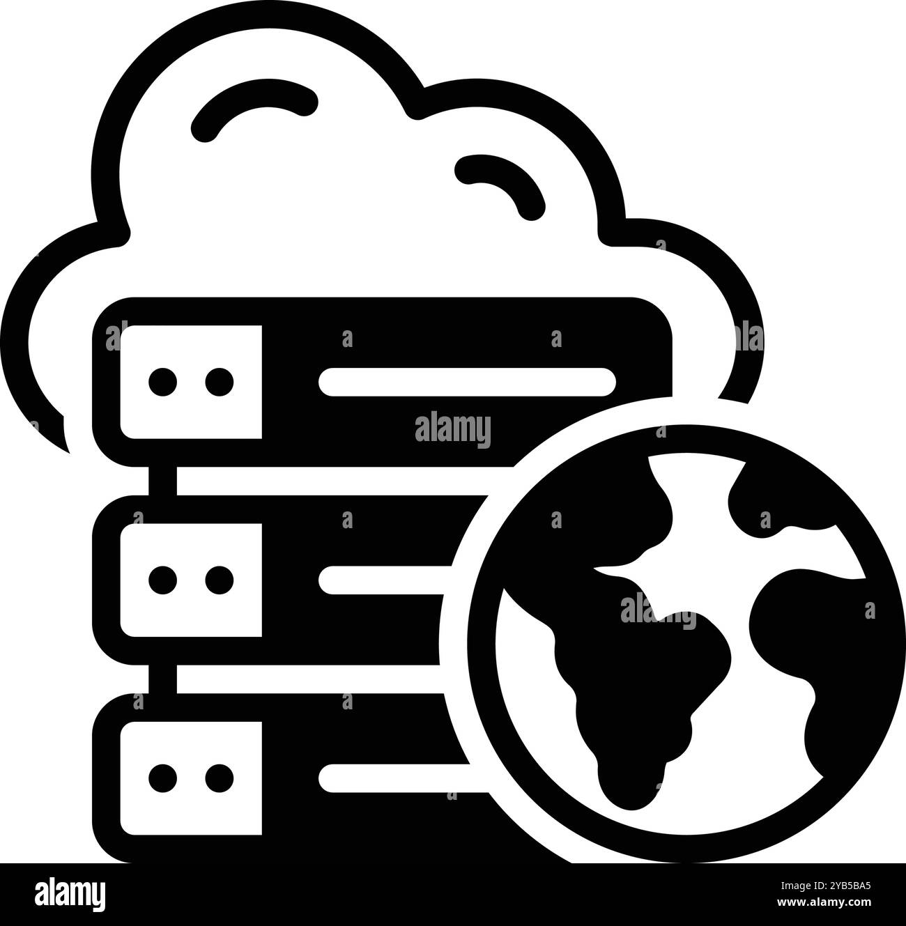 Icon for web server, global Stock Vector Image & Art - Alamy