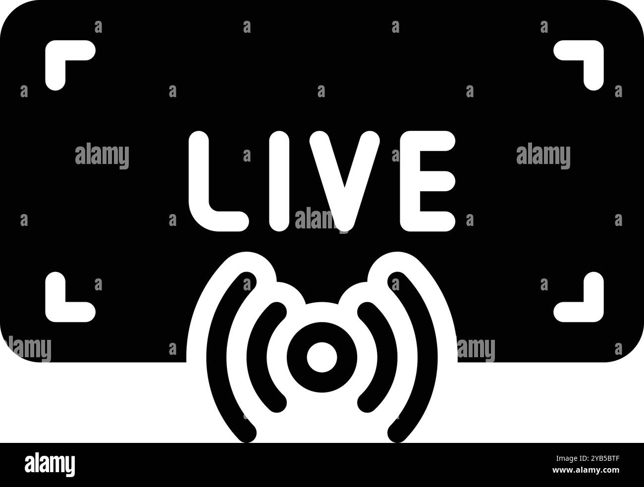 Live streaming icon stream Black and White Stock Photos & Images - Alamy