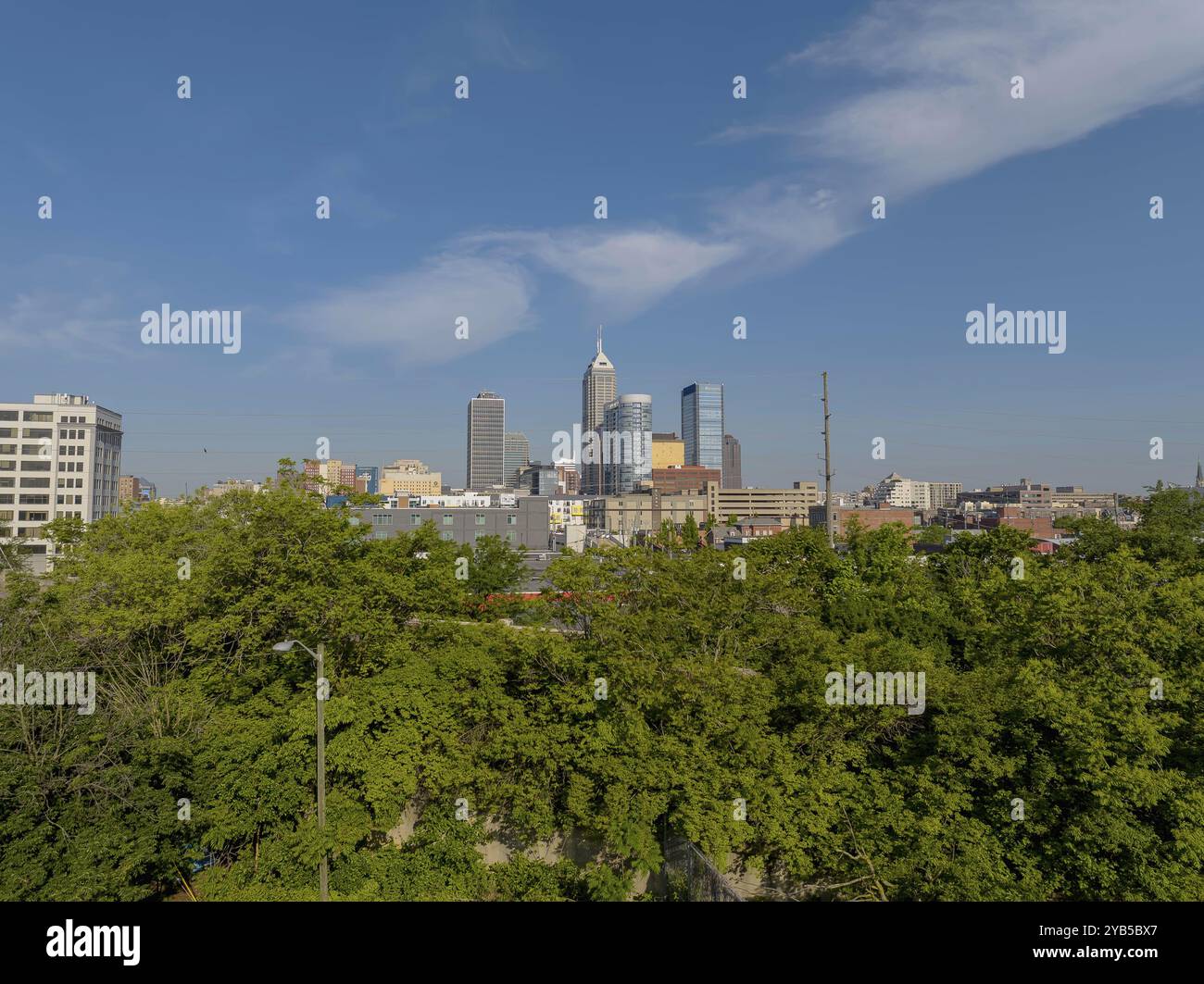 Aerial view of Indianapolis, colloquially known as Indy, is the state ...