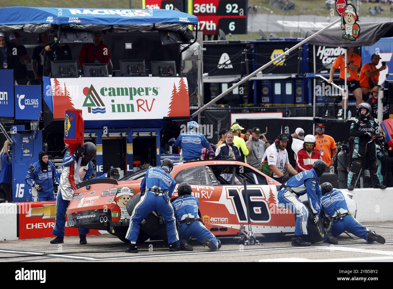 AJ Allmendinger makes a pit stop for the SciAps 200 in Concord, NH, USA ...