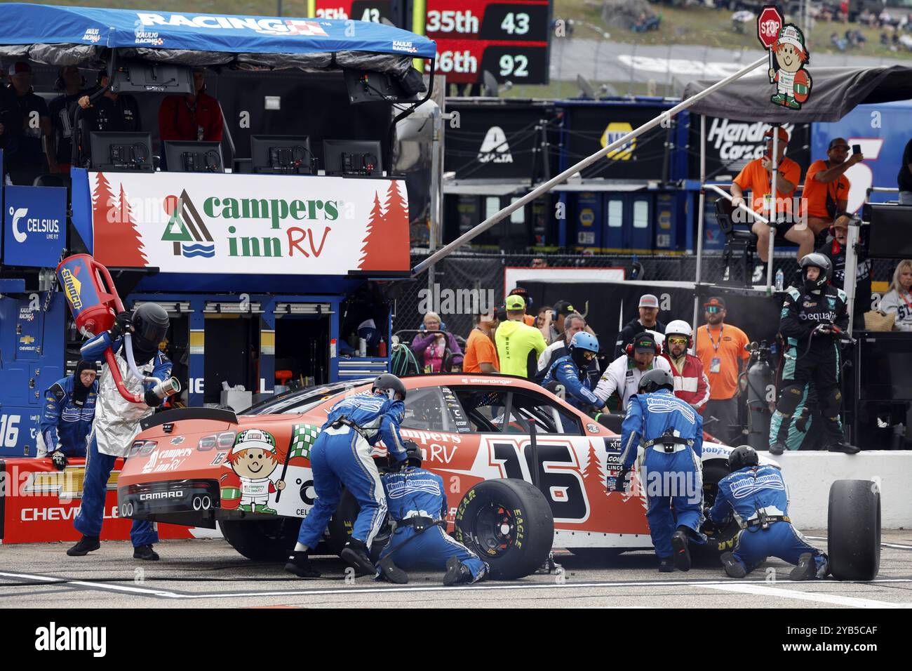 AJ Allmendinger makes a pit stop for the SciAps 200 in Concord, NH, USA ...