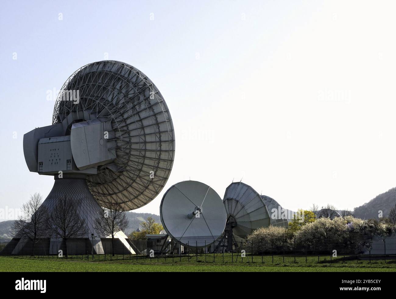 Fuchsstadt earth station Stock Photo - Alamy