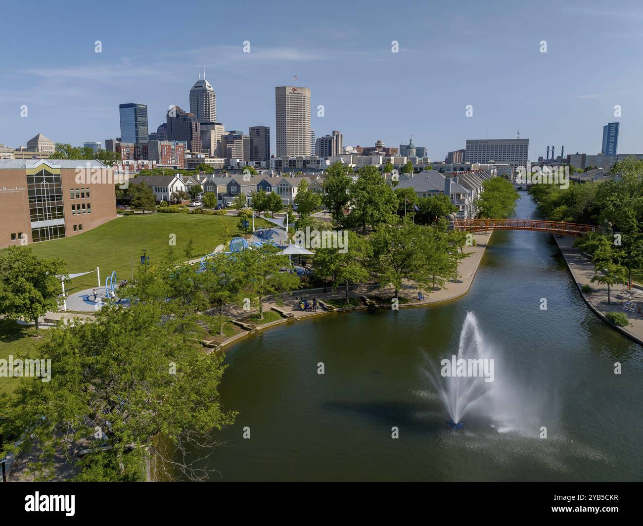 May 25, 2023-Indianapolis, IN: Aerial view of Indianapolis ...