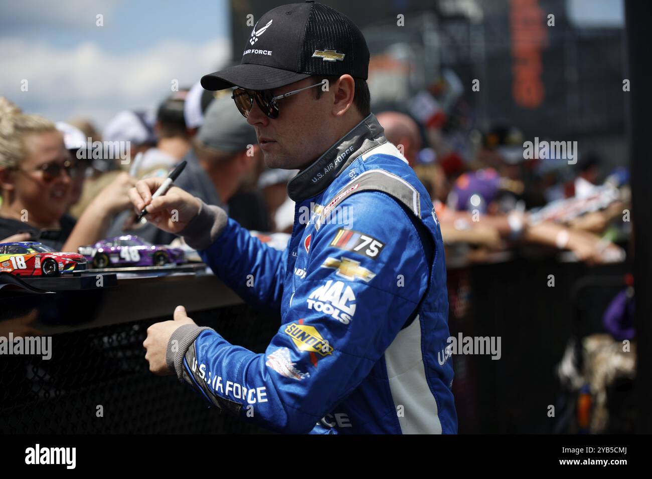 NASCAR Cup Series Driver, Eric Jones (43) gets ready to practice for ...