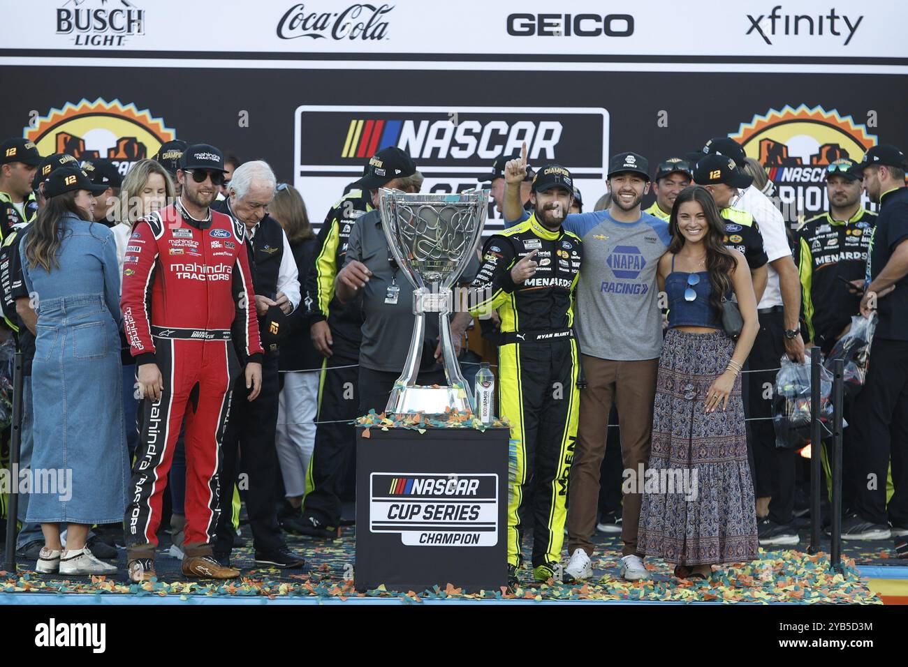 Ryan Blaney (12) wins the NASCAR Cup Series Championship at the Phoenix ...