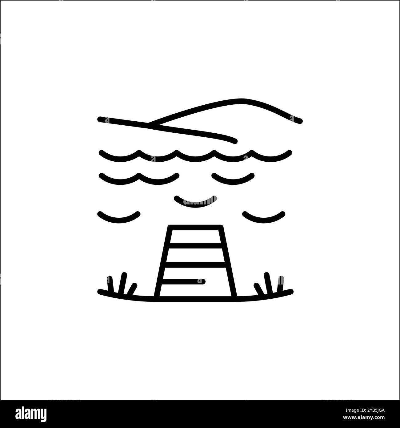 Lake with Dock icon Stock Vector Image & Art - Alamy