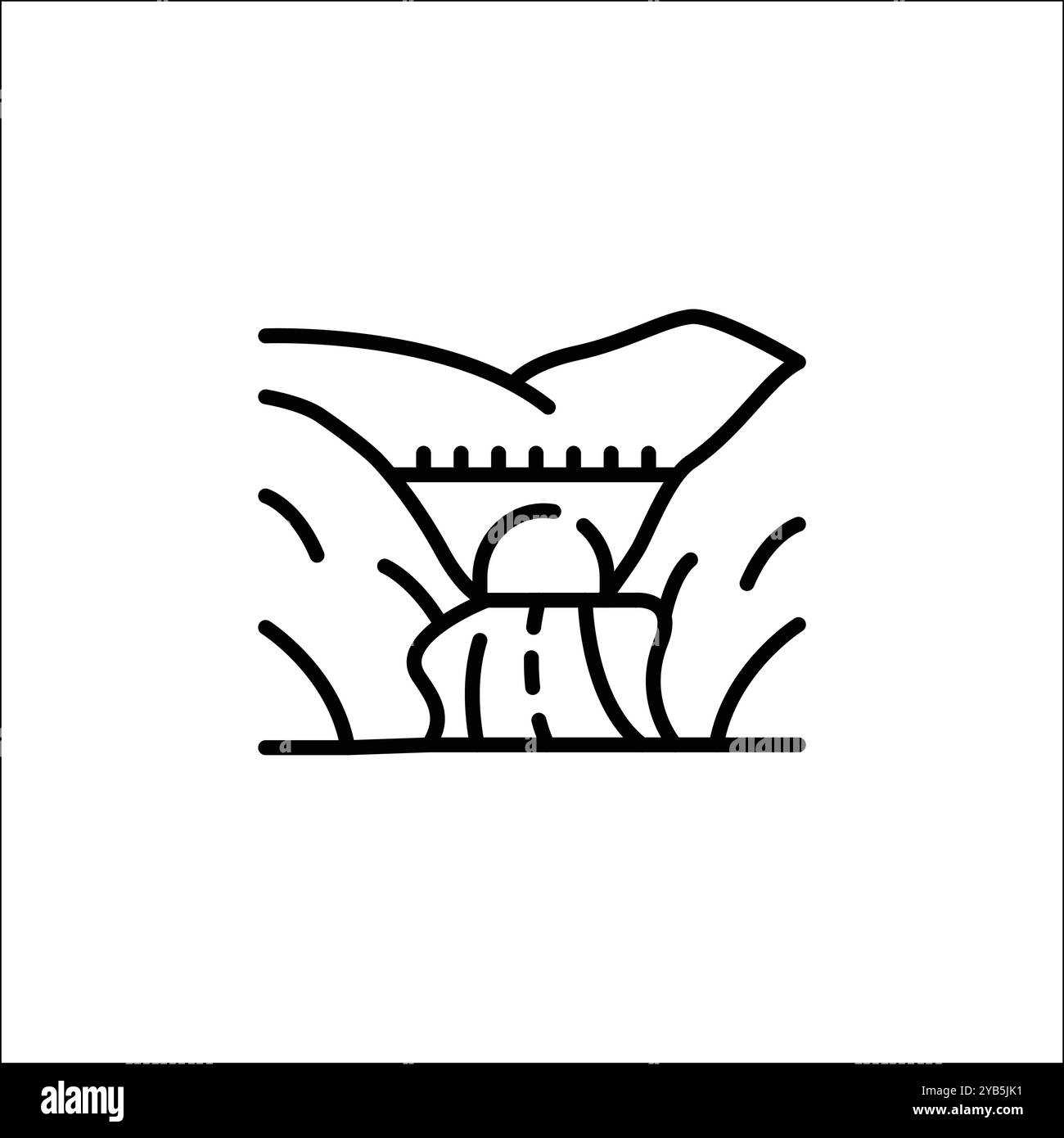 Valley with Bridge icon Stock Vector Image & Art - Alamy