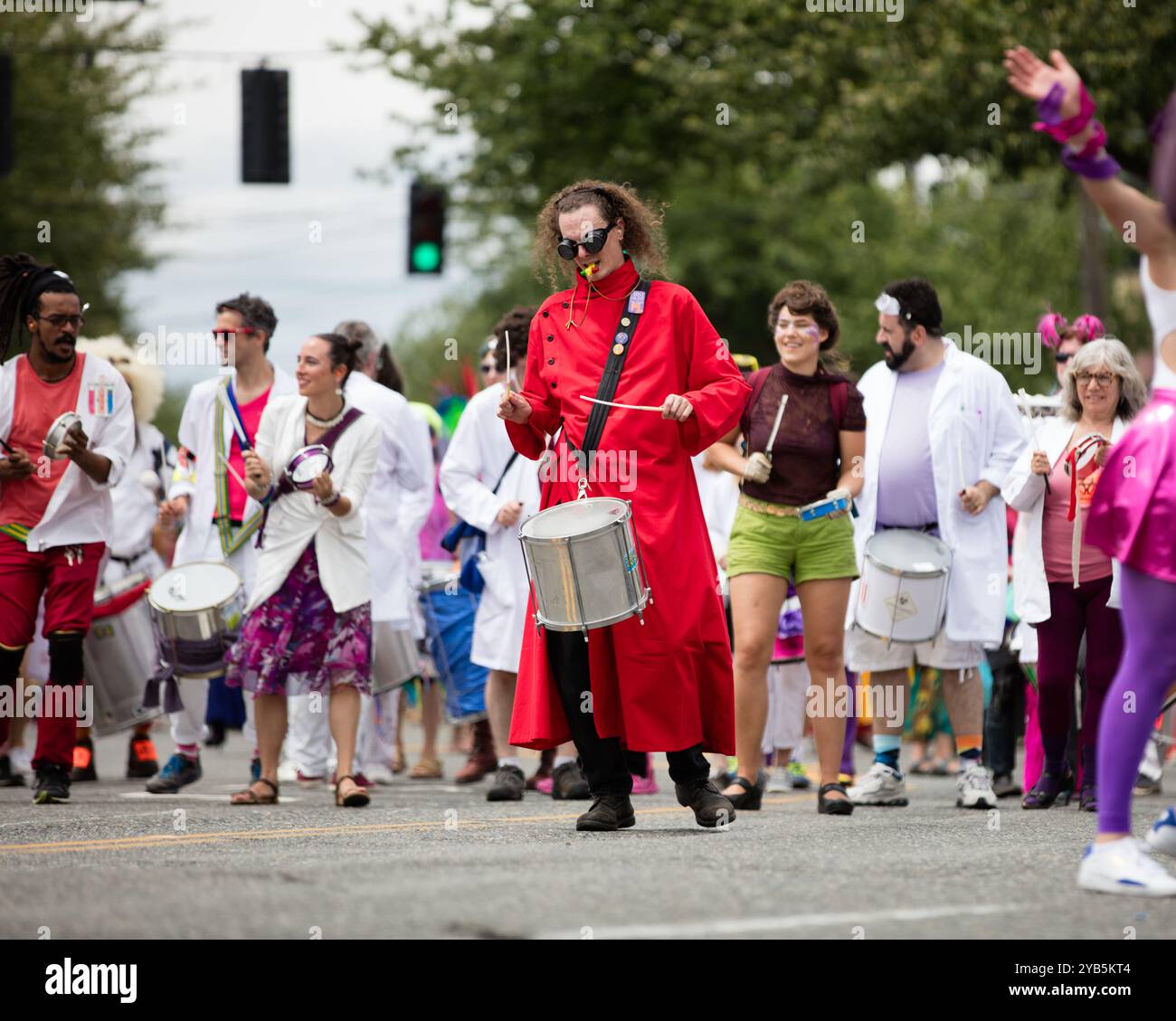 Annual Fremont Solstice Parade occuring in June in Seattle Stock Photo ...
