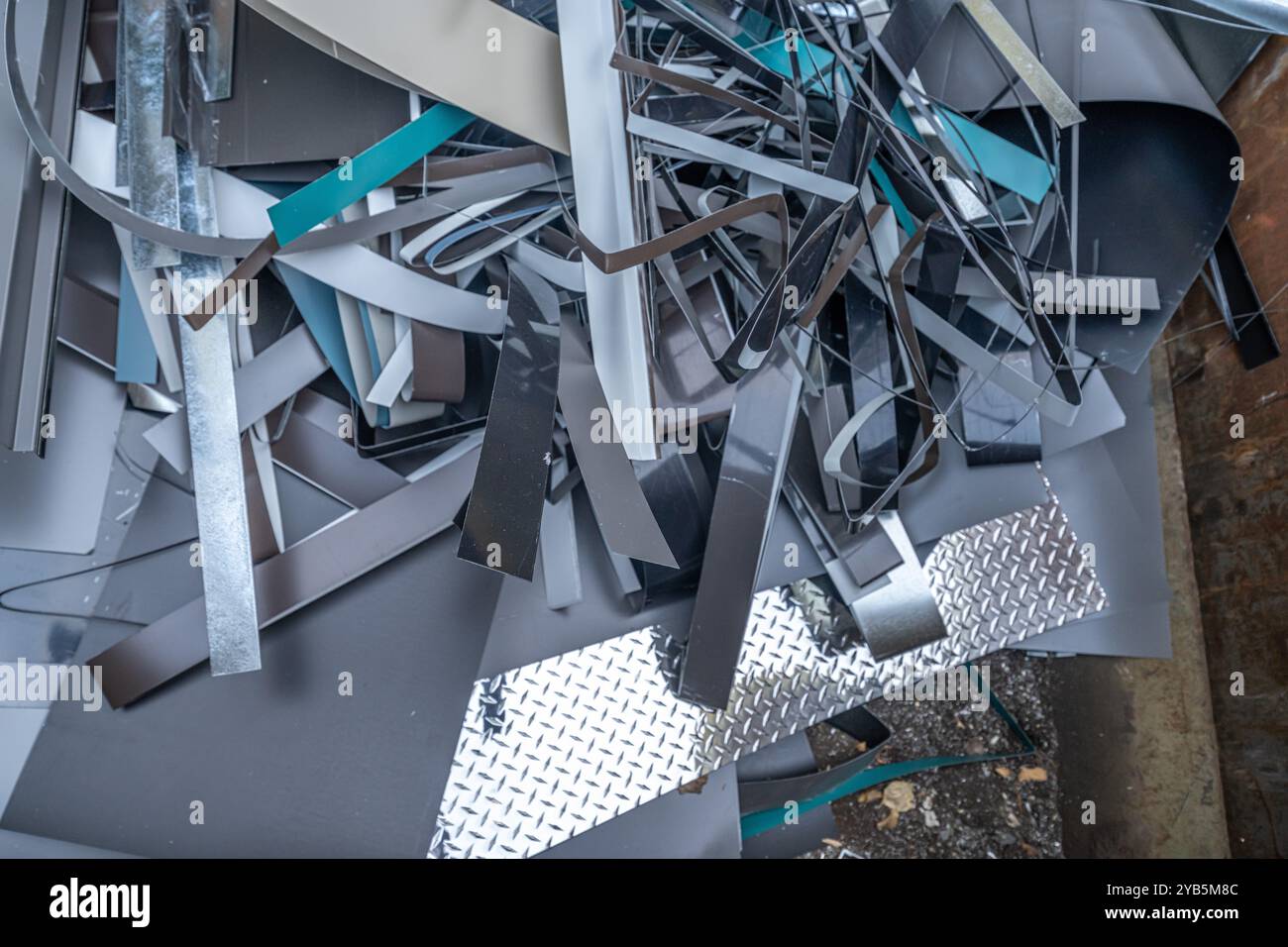 scrap metal steel in recycle container Stock Photo - Alamy