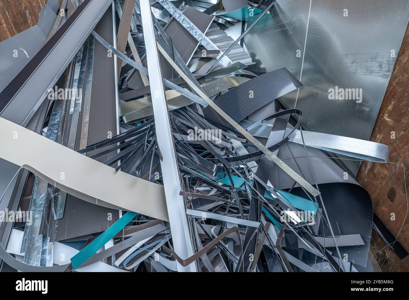 scrap metal steel in recycle container Stock Photo - Alamy