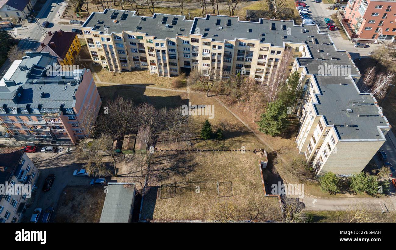 Aerial view residential apartment buildings hi-res stock photography ...