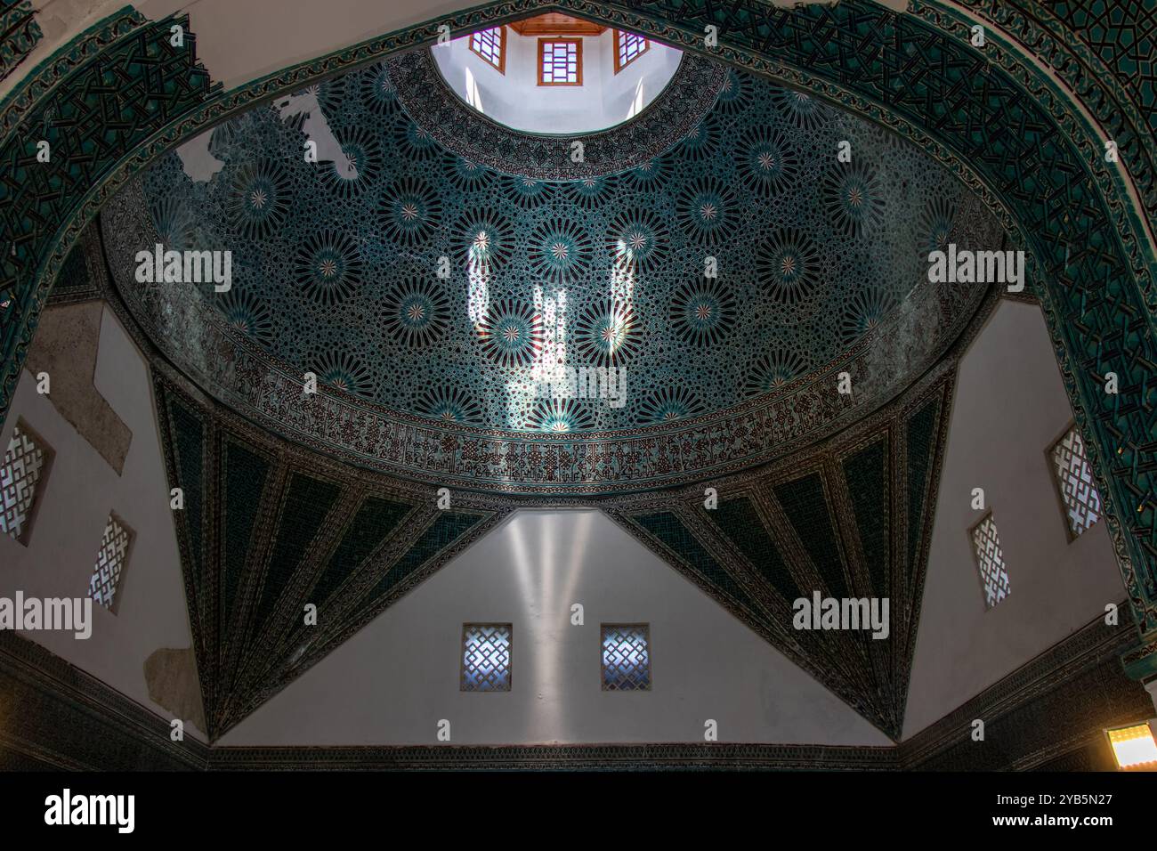 The dome of the Karatay Madrasa in Konya city of Turkey. Seljuk Islamic ...