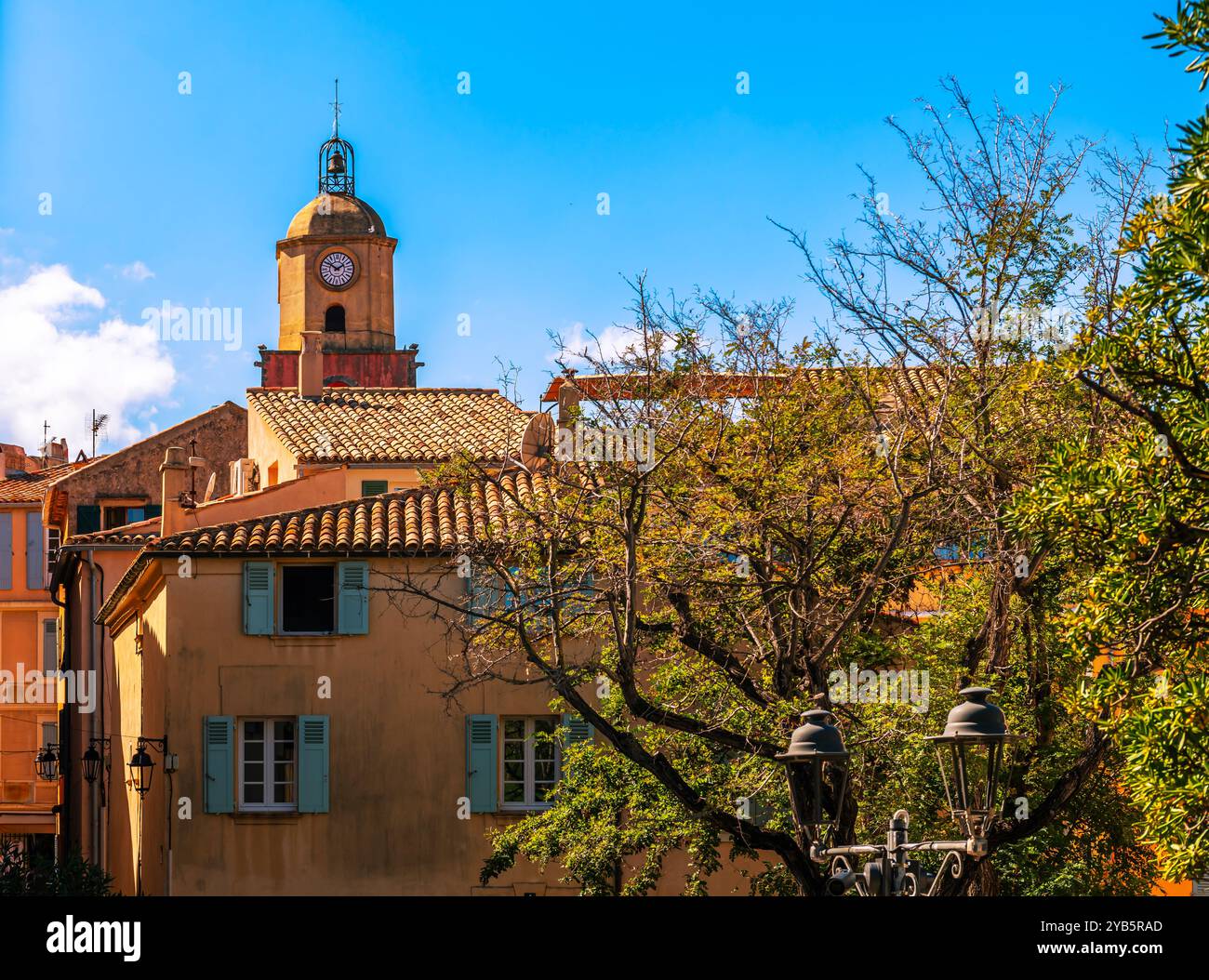 Bell tower of the church of Our Lady of the Assumption of Saint Tropez ...