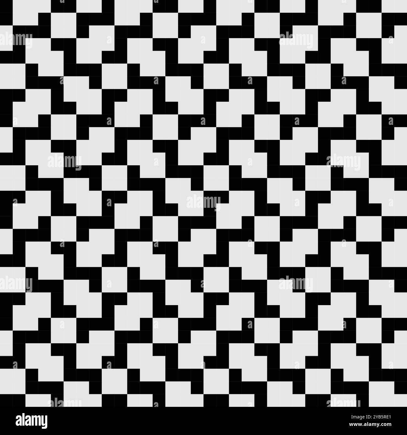 This geometric pattern features an interplay of black and white interlocking shapes, perfect for ...
