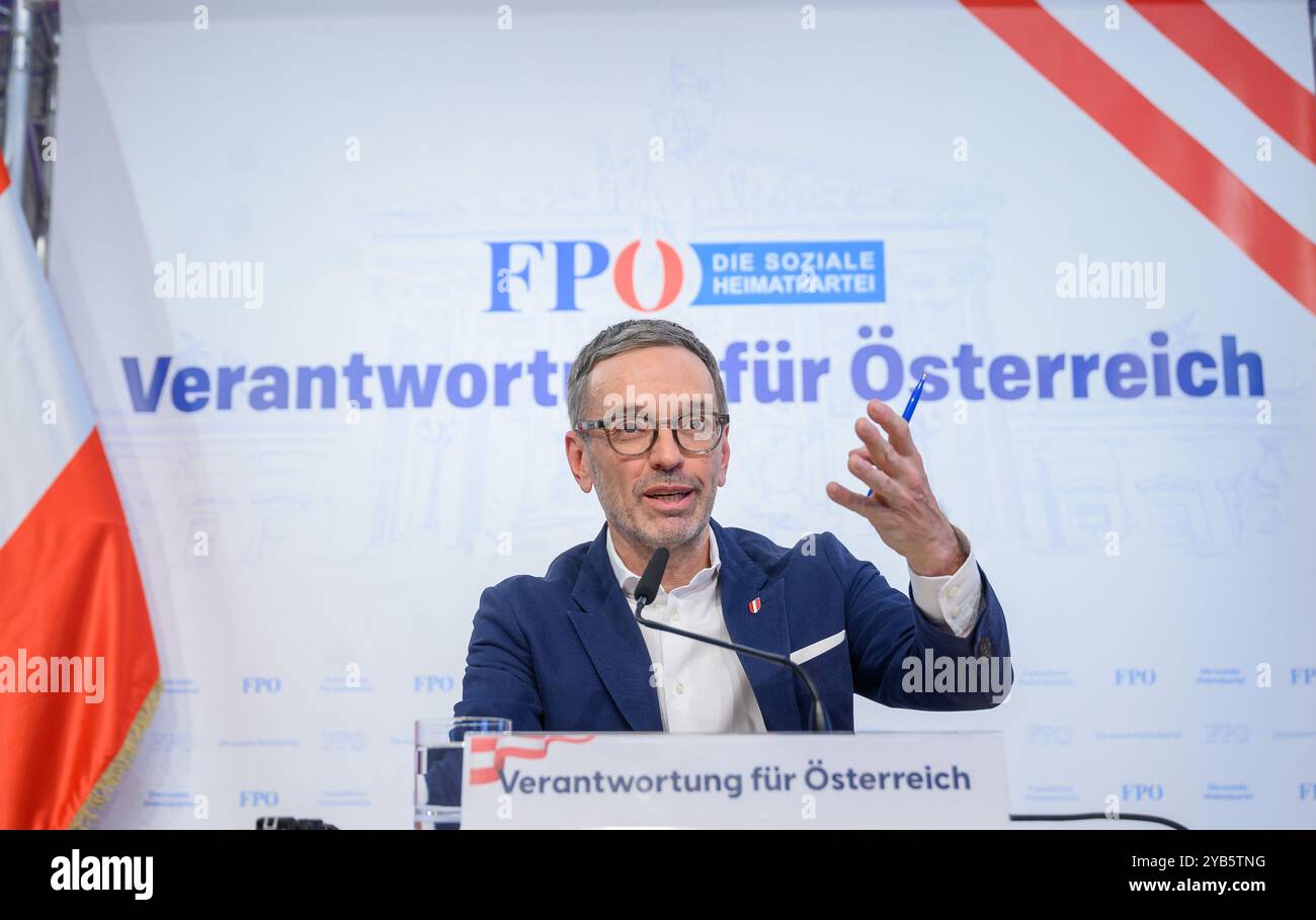 Federal party leader of the FPOE Herbert Kickl at a press conference entitled ¿Follow-up to the ...