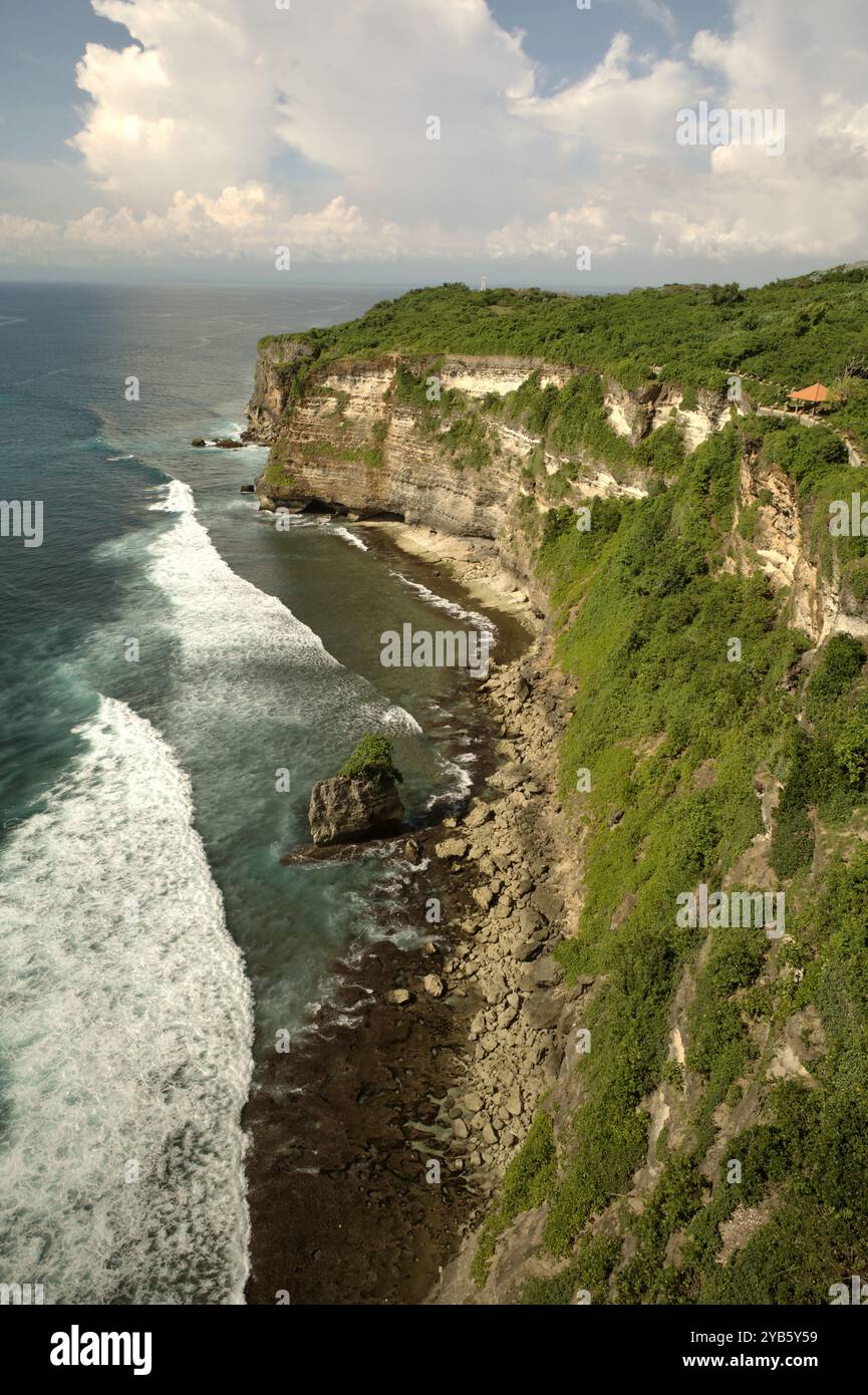 Cliff on Uluwatu beach in Uluwatu, Badung, Bali, Indonesia Stock Photo ...