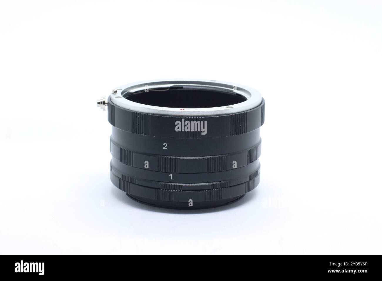 Extension tube used in digital cameras, for macro photography, mounted ...