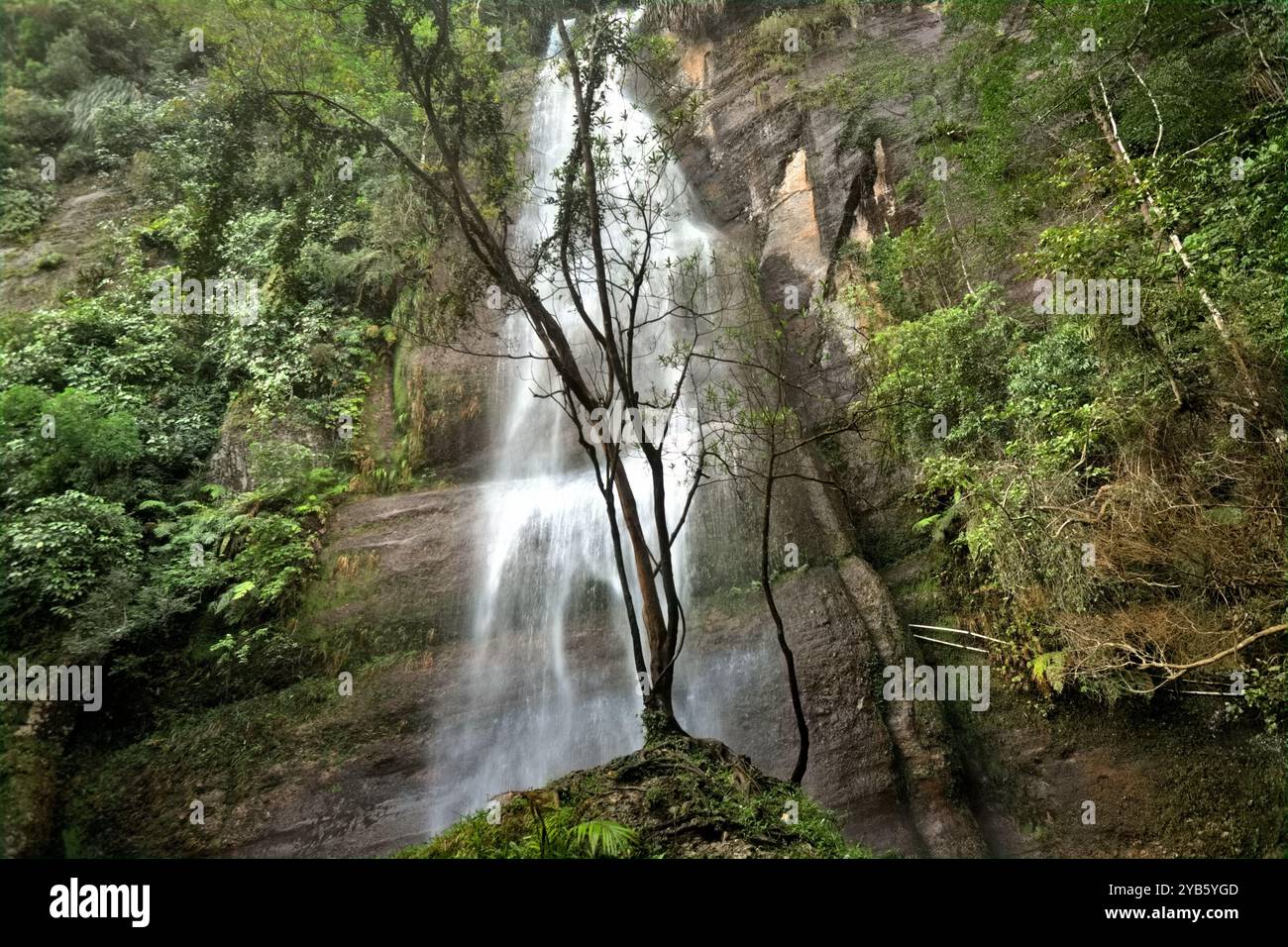 A roadside waterfall in Lembah Harau, Harau, Lima Puluh Kota, West ...