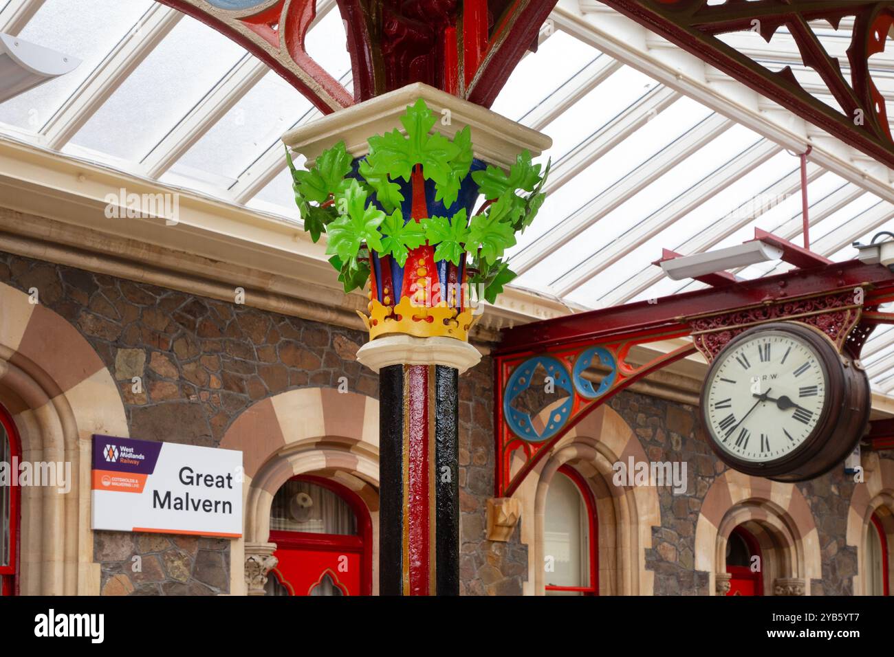Famous old victorian railway station in Great Malvern, Worcestershire ...