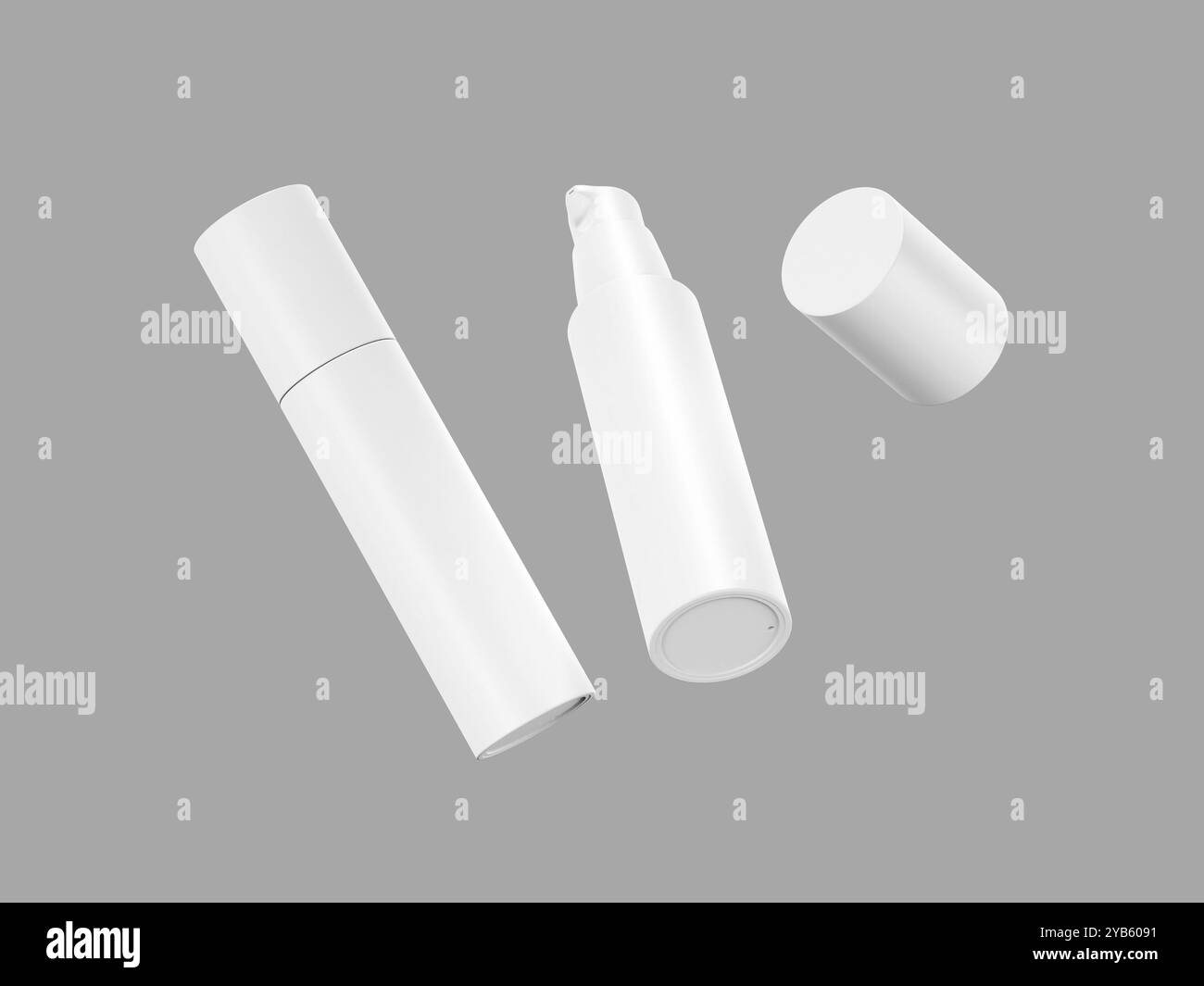 Realistic Blank Pump Bottle Packaging Mockup 3D Stock Photo - Alamy