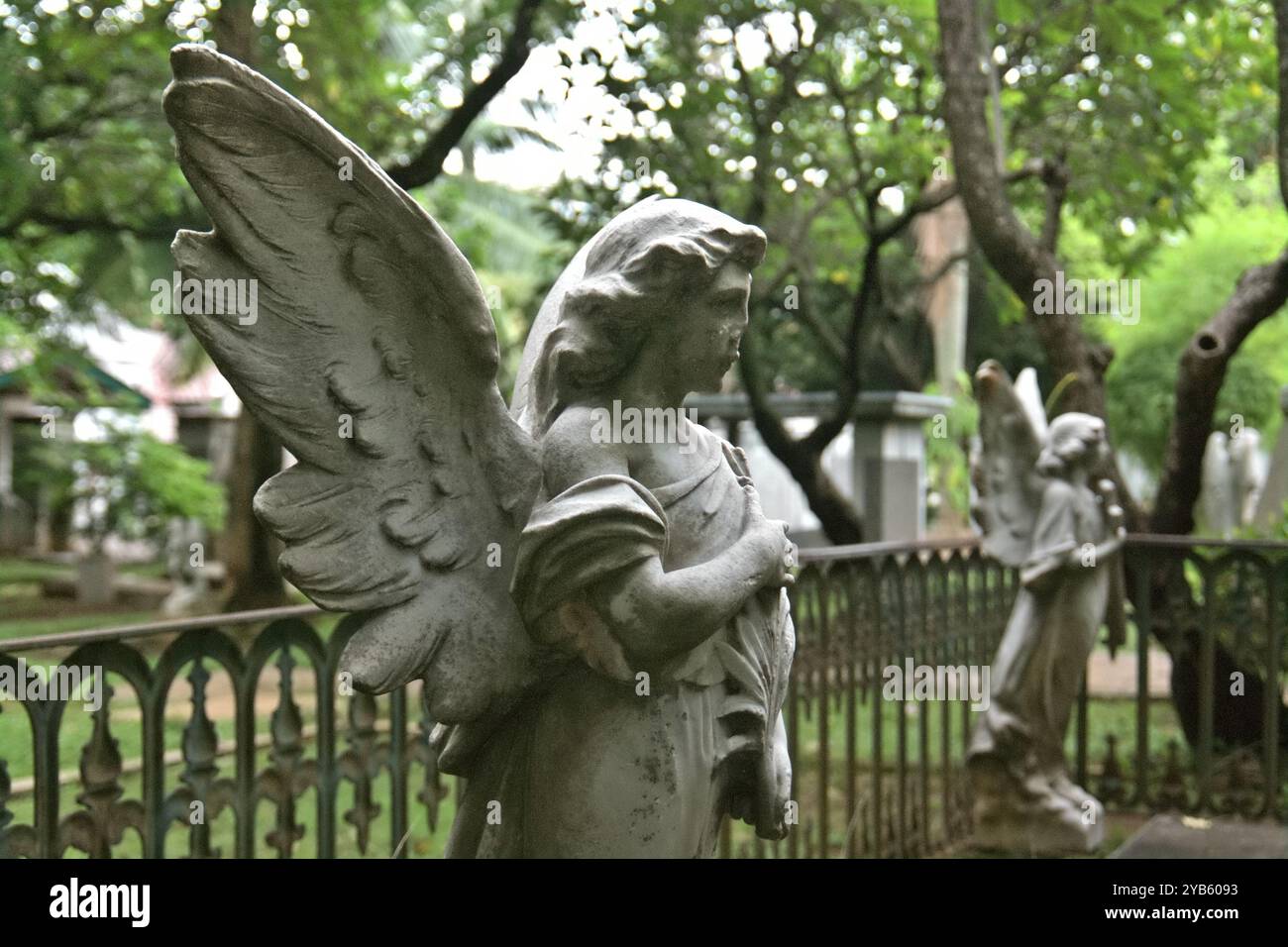 Statue of an angel figure at Taman Prasati museum (museum of memorial ...