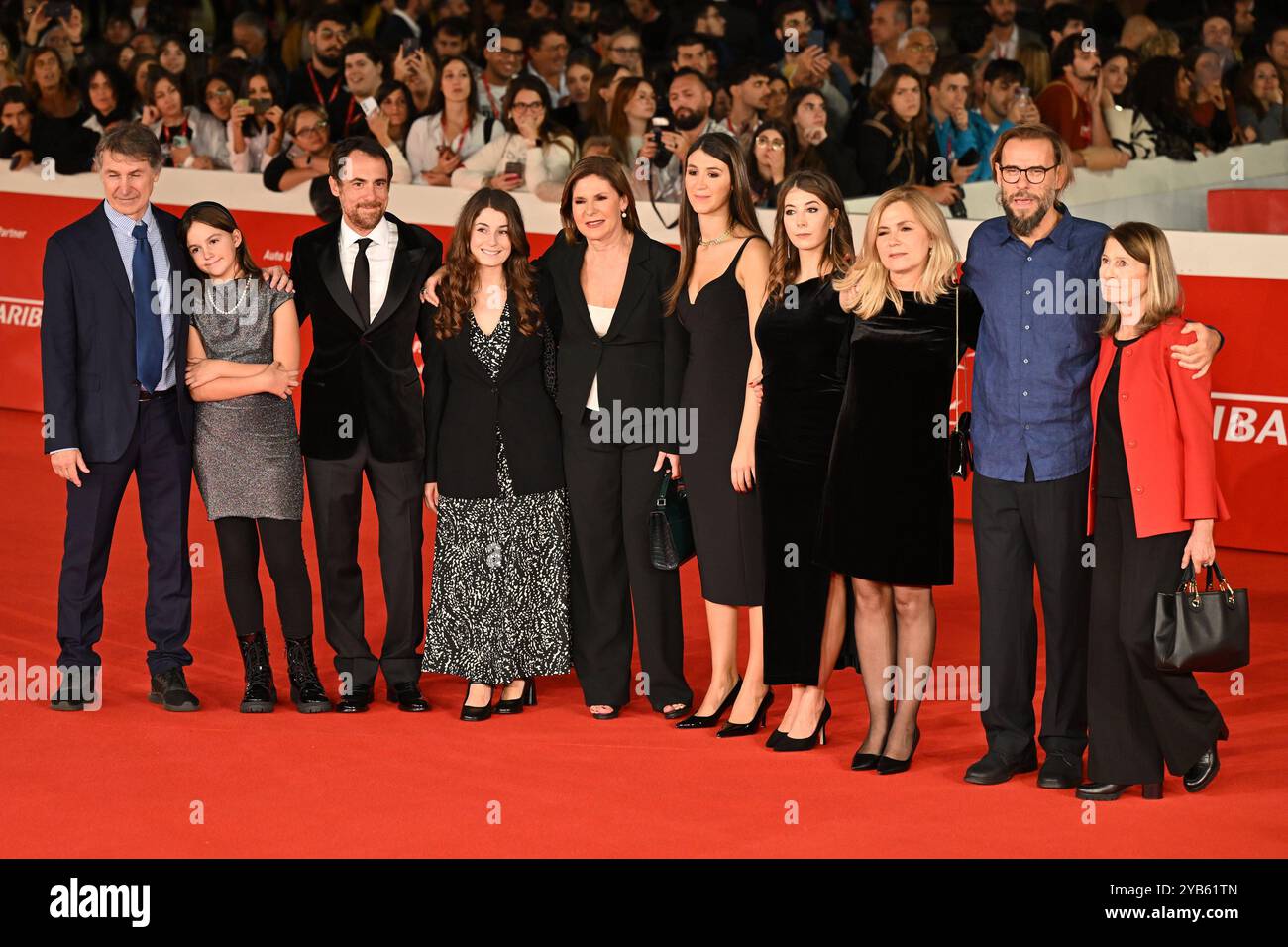 Rome, Italy. 16th Oct, 2024. Elio Germano, a guest, Bianca Berlinguer ...