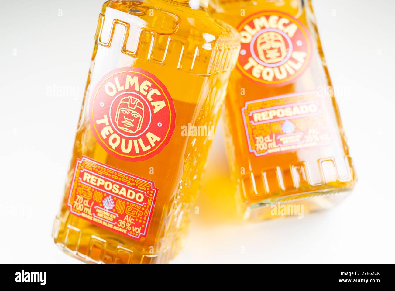 LONDON, UK - 30 MAY 2024 Olmeca Reposado Tequila is one of the few ...