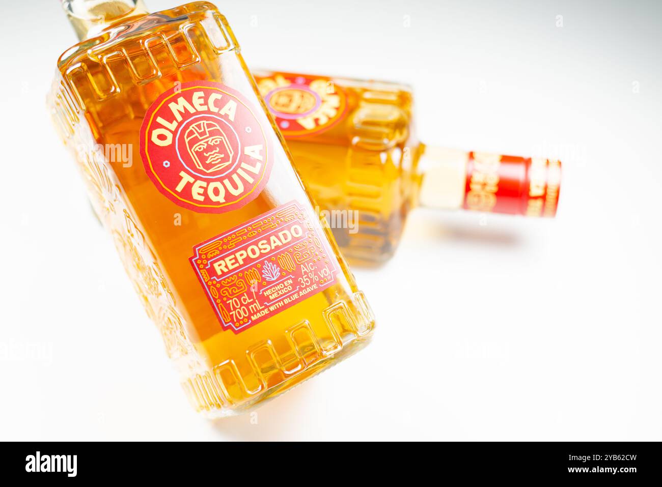 LONDON, UK - 30 MAY 2024 Olmeca Reposado Tequila is one of the few ...