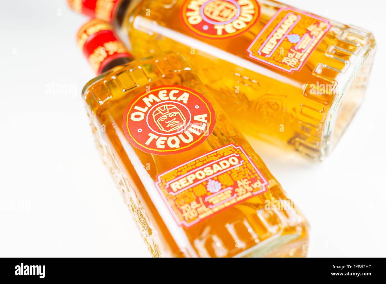 LONDON, UK - 30 MAY 2024 Olmeca Reposado Tequila is one of the few ...