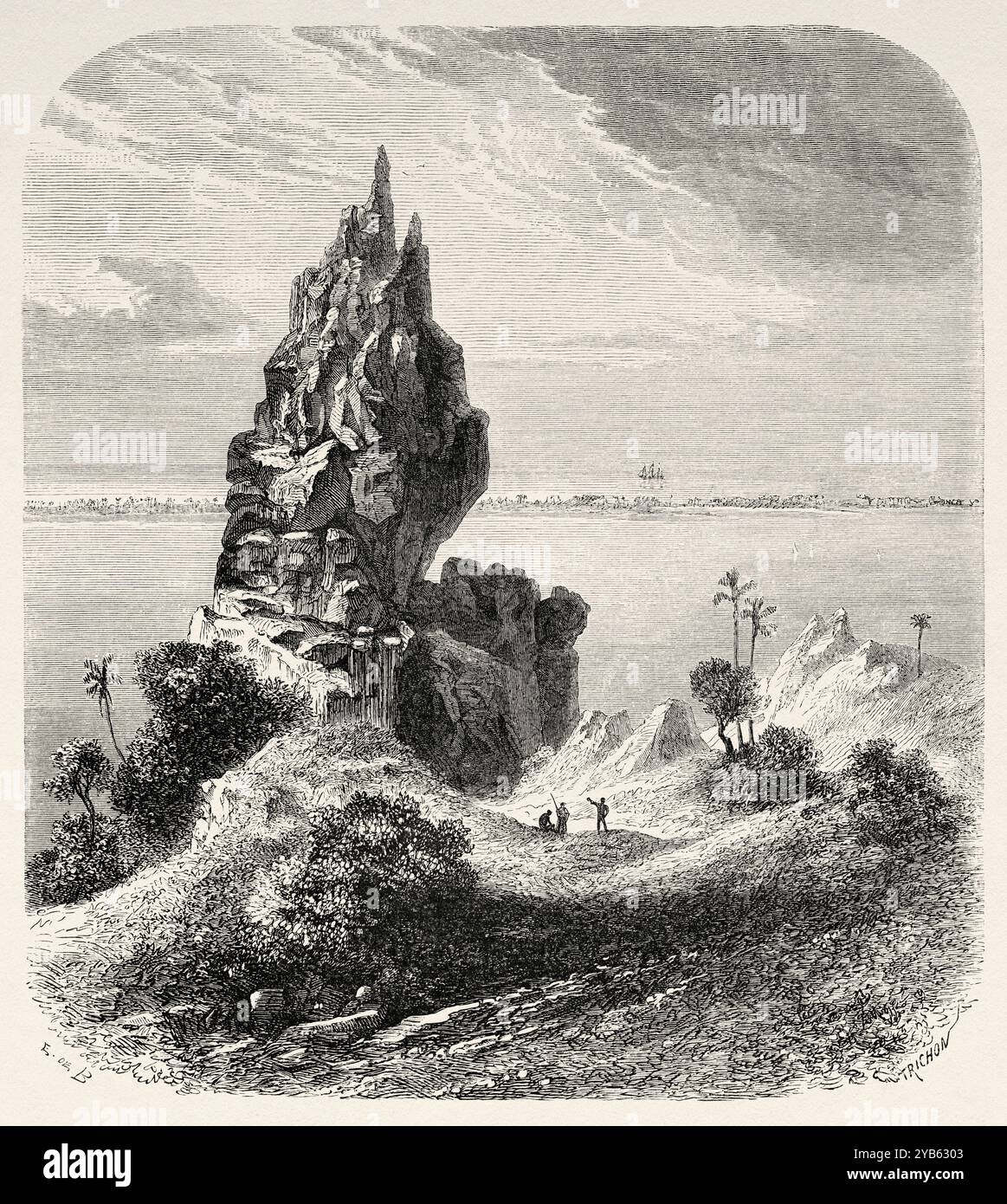 Cliffs and peak of Bora Bora island, French Polynesia, Coral islands ...