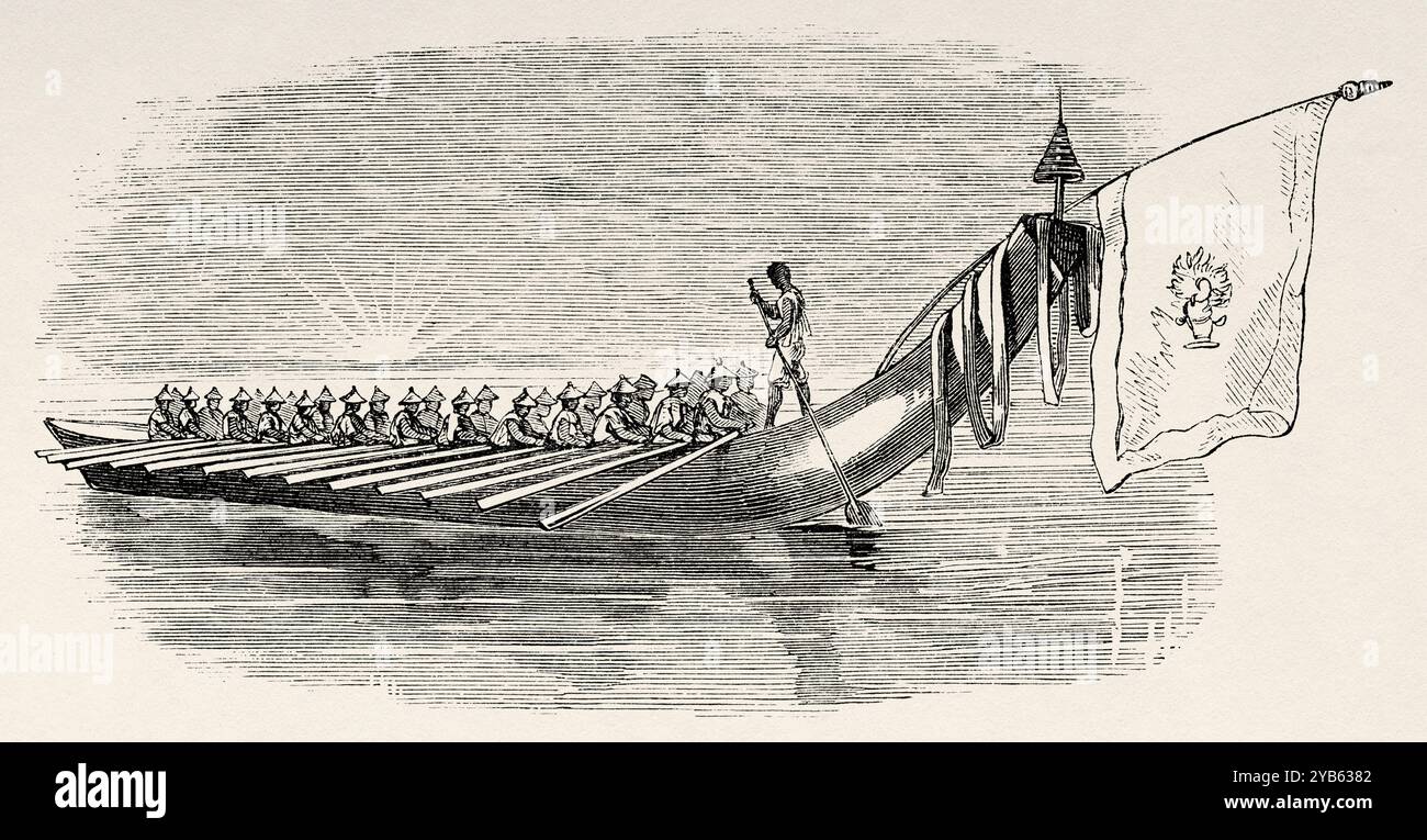 Traditional parade boat, Burma, Myanmar. Southeast Asia. Travel to the ...