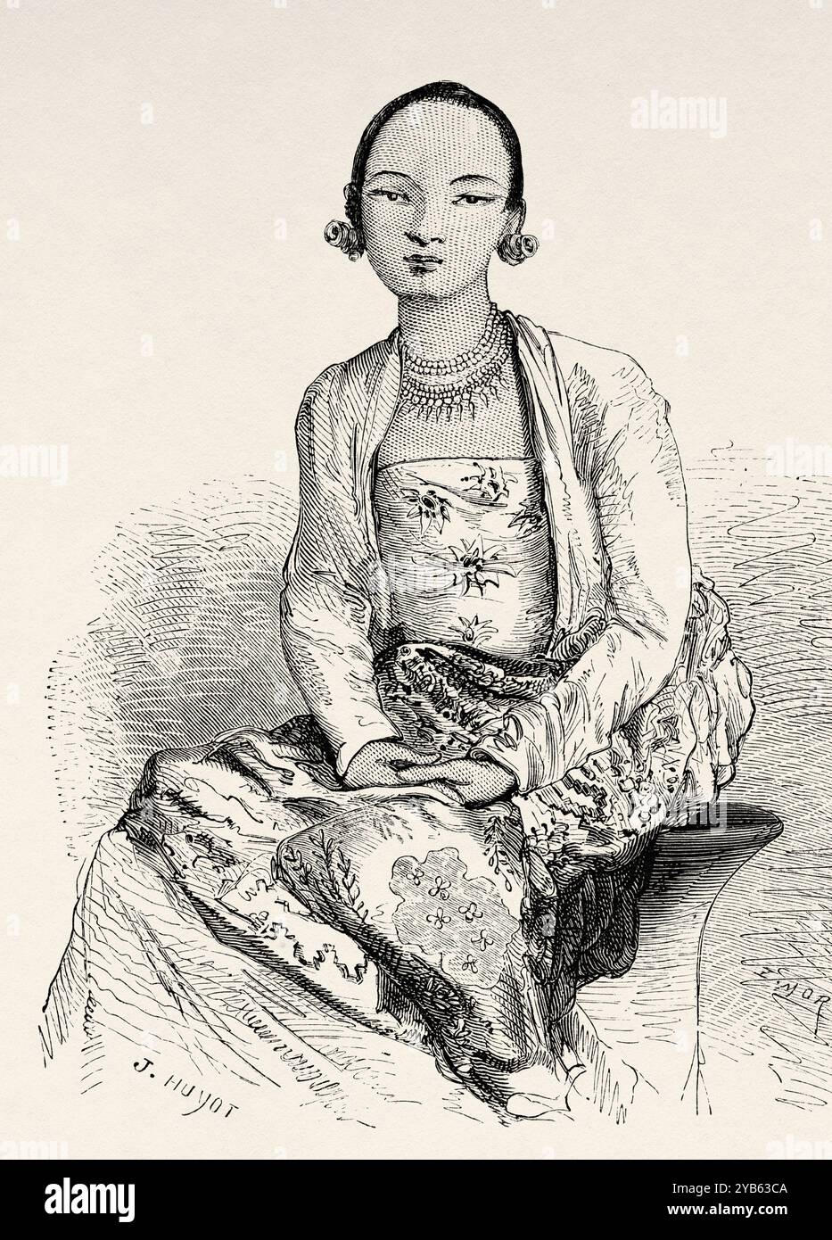 Young Burmese woman dressed in traditional traditional clothing, Burma ...