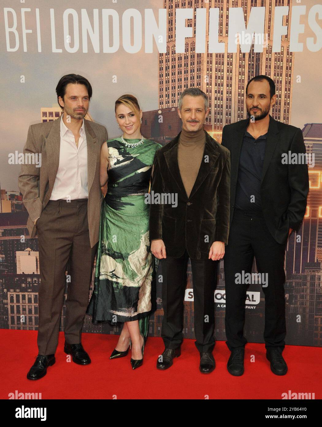 Sebastian Stan, Maria Bakalova, Jeremy Strong and Ali Abbasi at the "The Apprentice" 68th BFI ...