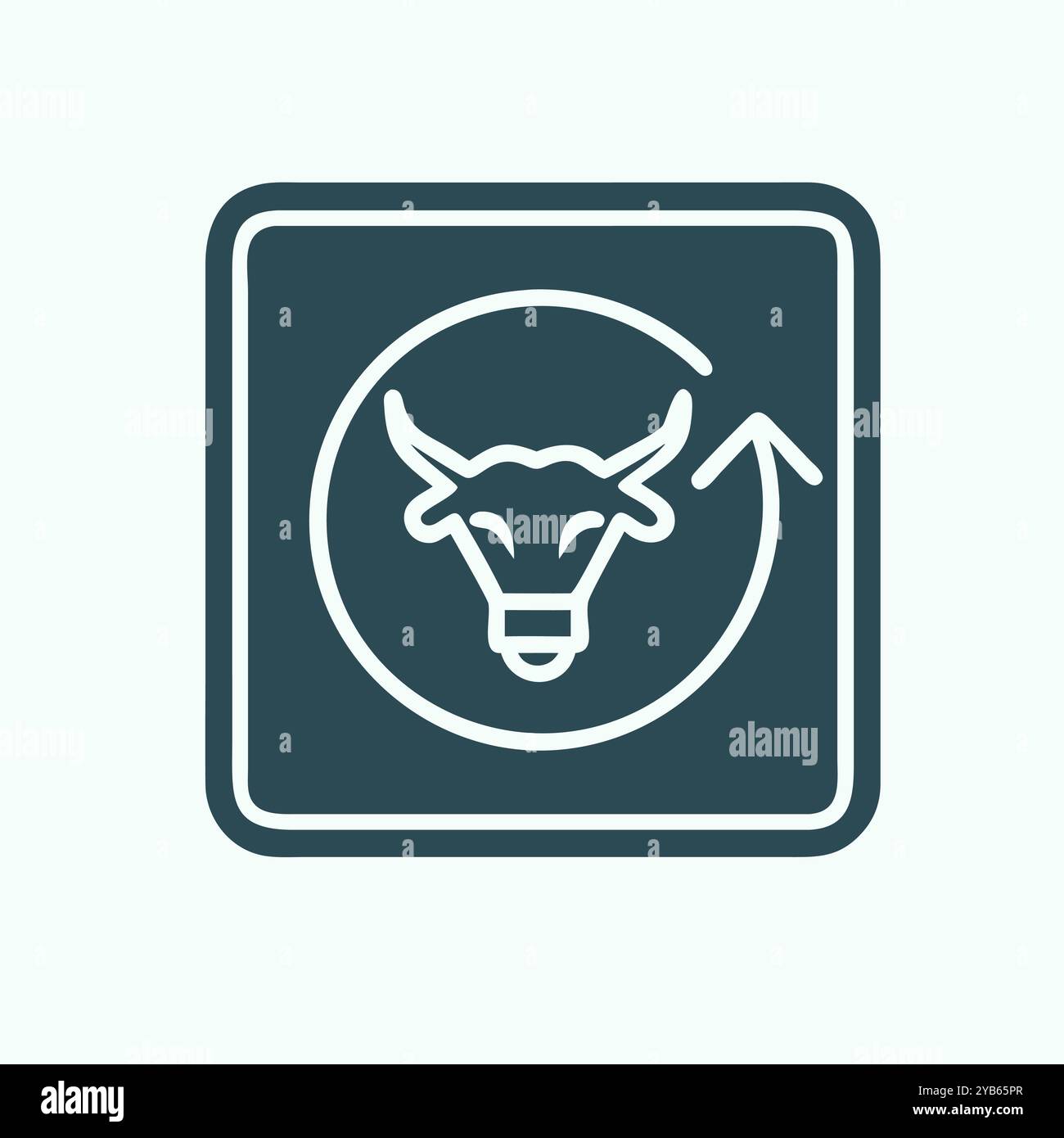 bull icon vector art image Stock Vector Image & Art - Alamy