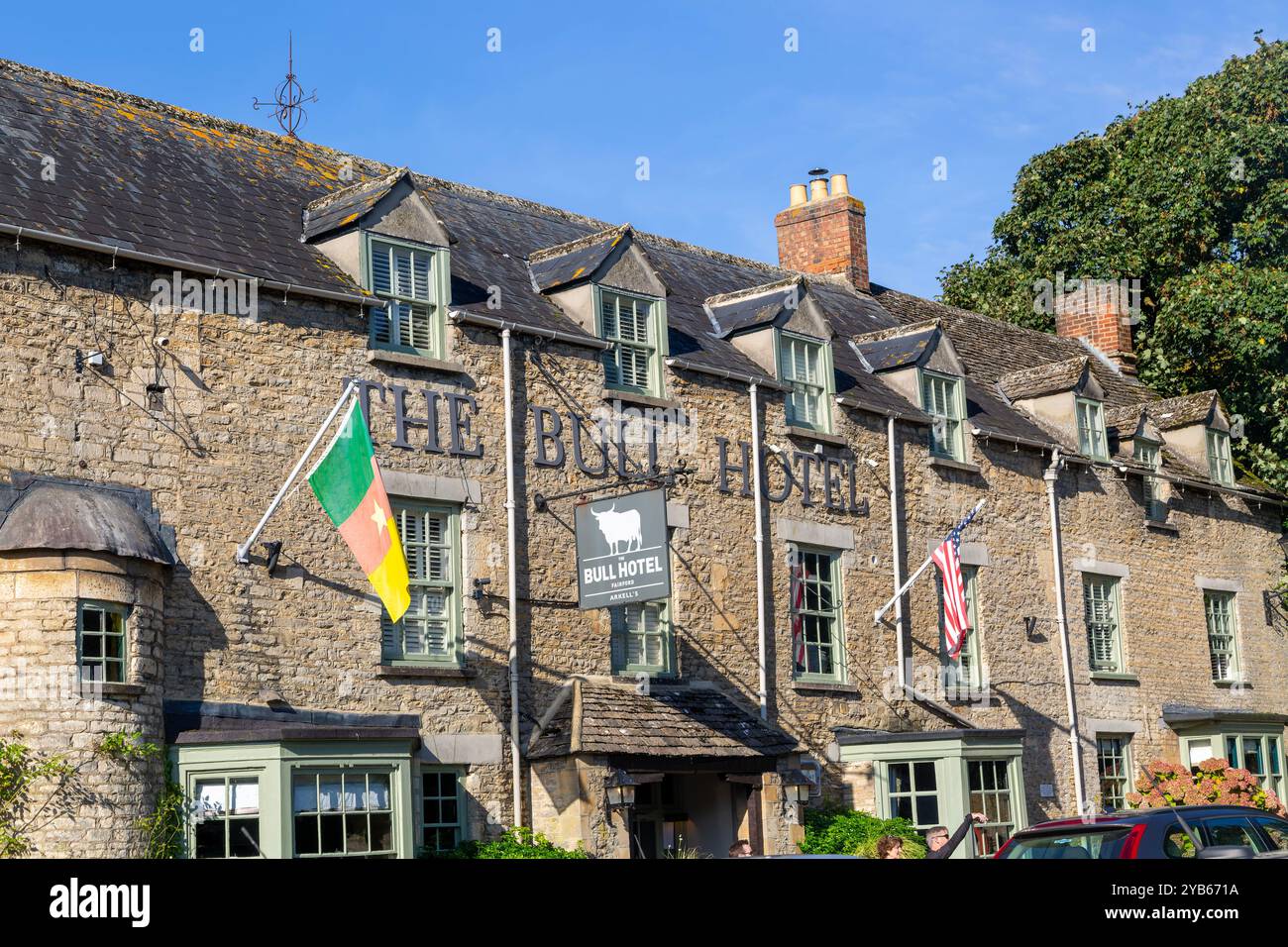 The Bull Hotel and public house, village of Fairford, Cotswolds ...