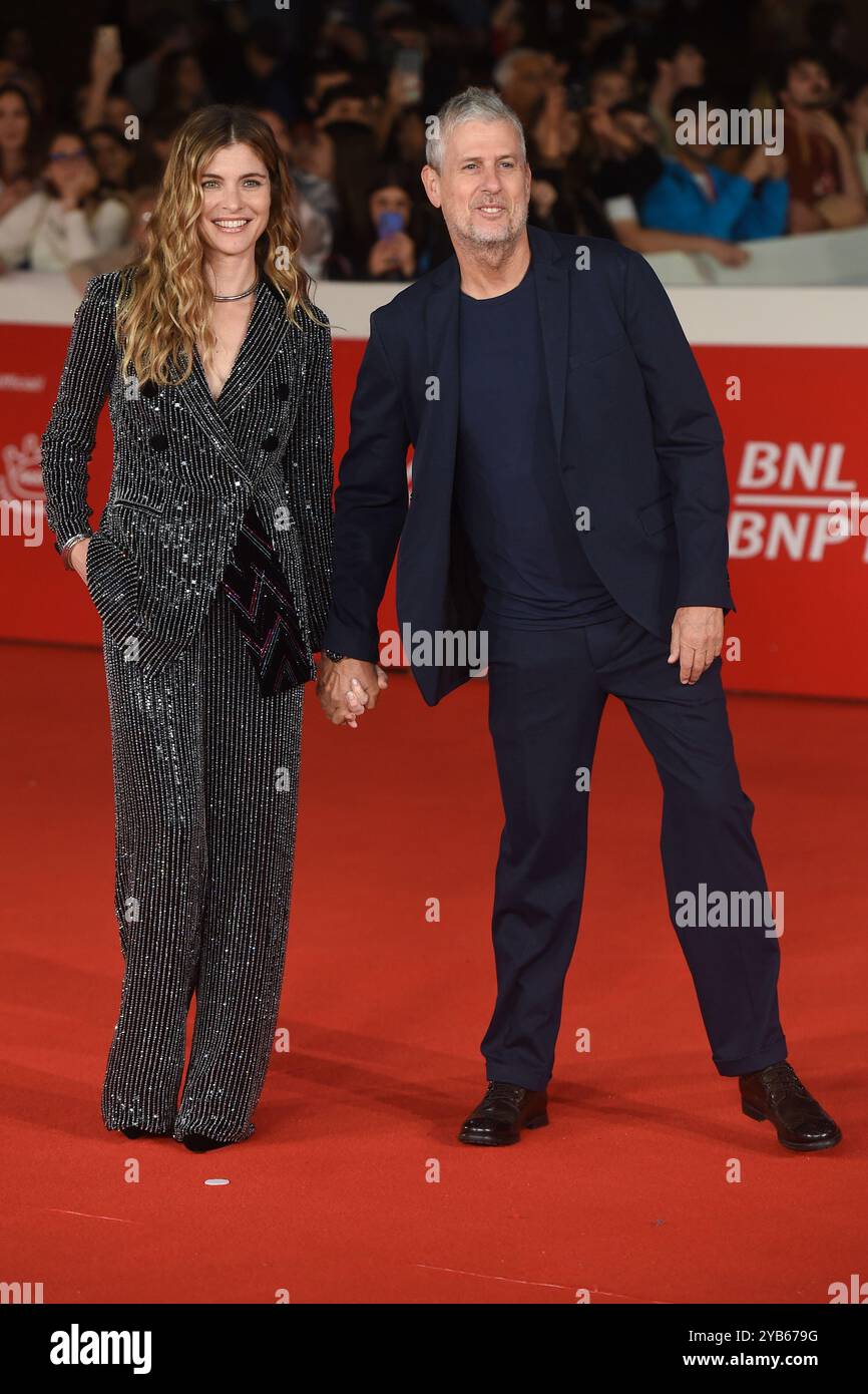 Rome, Italy. 16th Oct, 2024. Vittoria Puccini (L) and Fabrizio Lucci (R ...