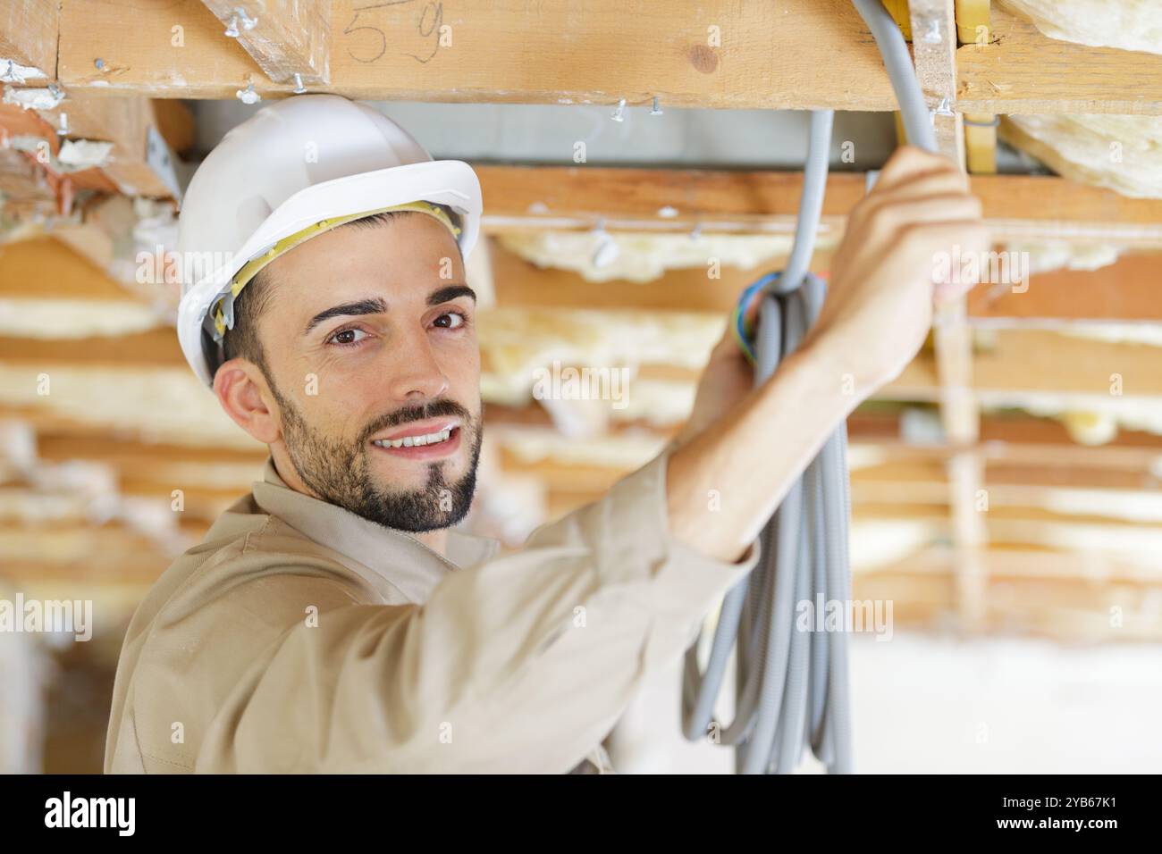 home renovation electrical installation concept Stock Photo - Alamy