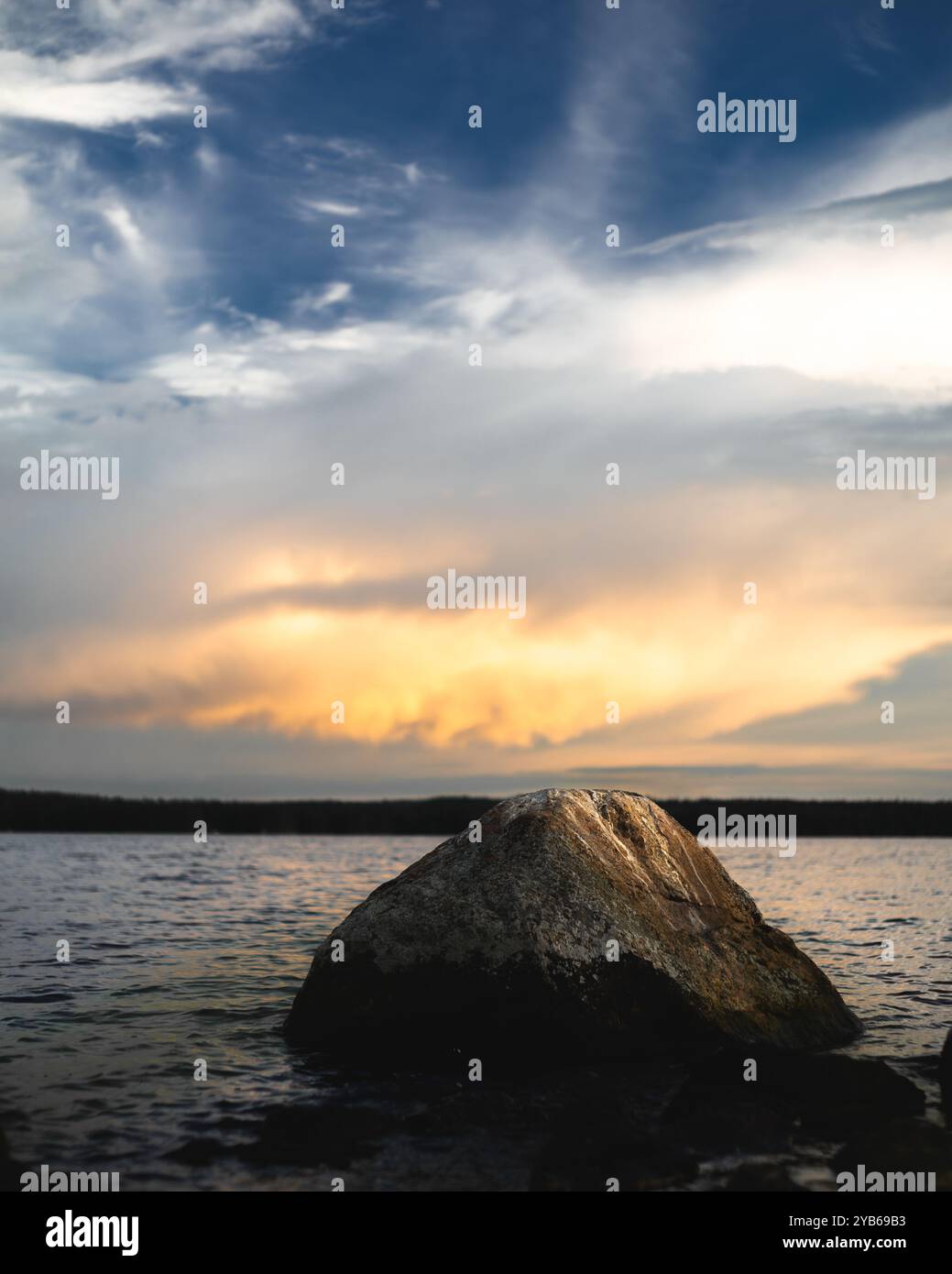 Golden sun reflecting on calm hi-res stock photography and images - Alamy