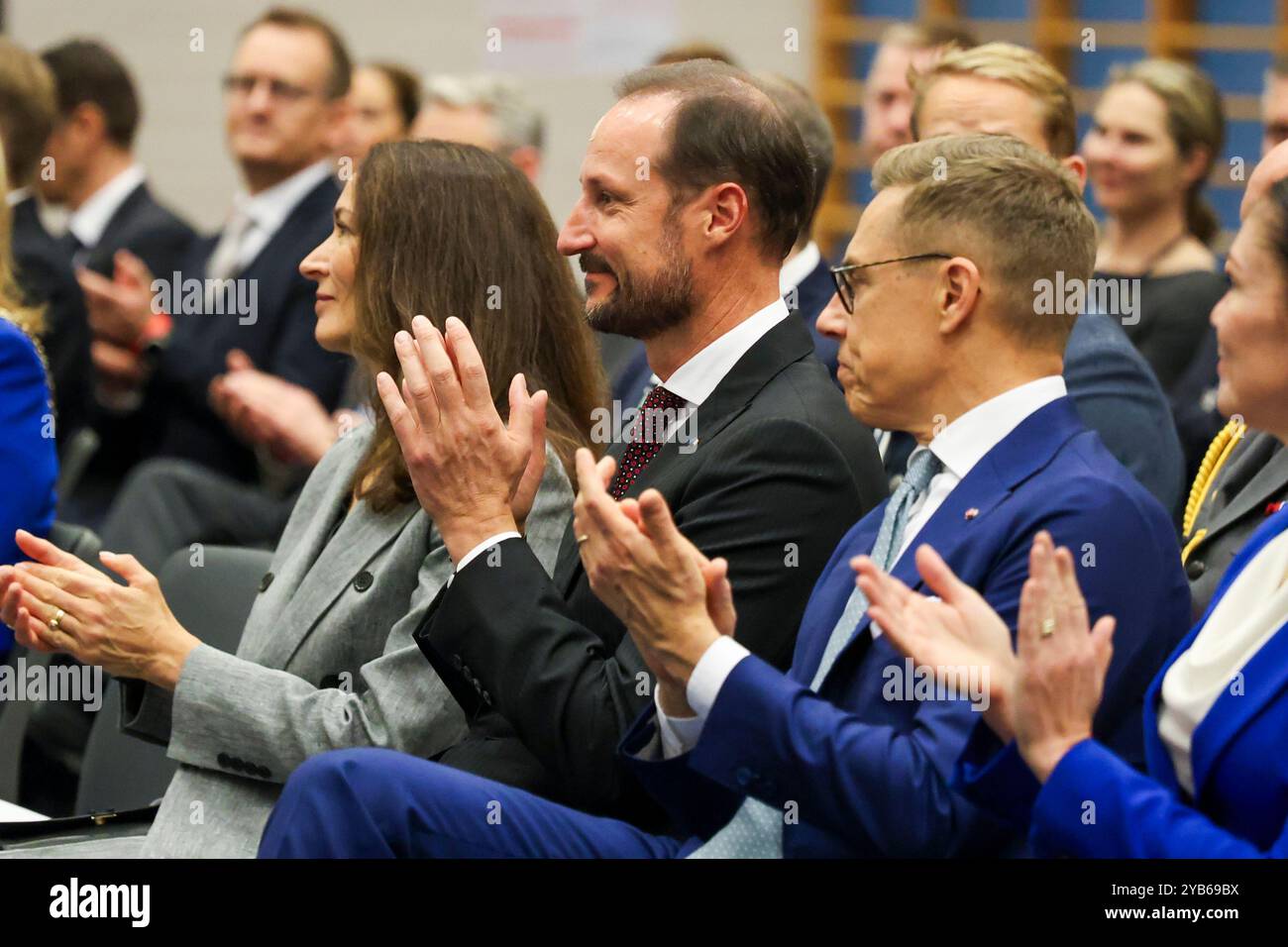 Oslo 20241017. Norwegian Crown Prince Haakon (centre), President ...