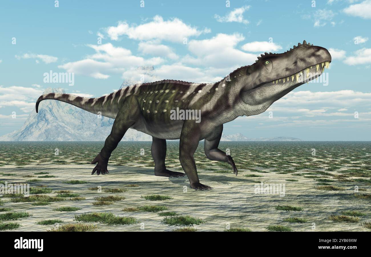 Archosaur Prestosuchus in a landscape Stock Photo - Alamy
