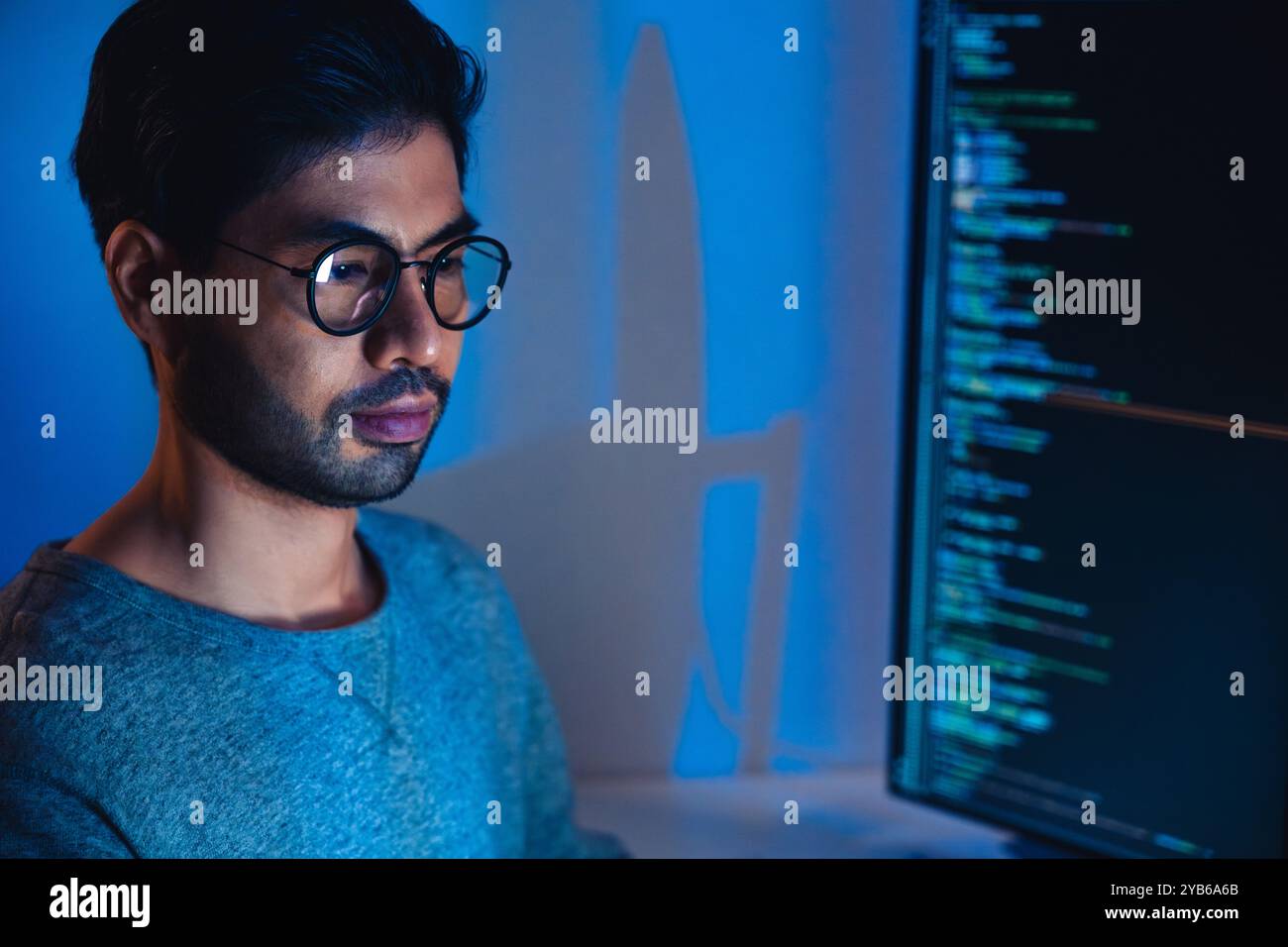 Indian Software Development Working On Coding Computer Screen And